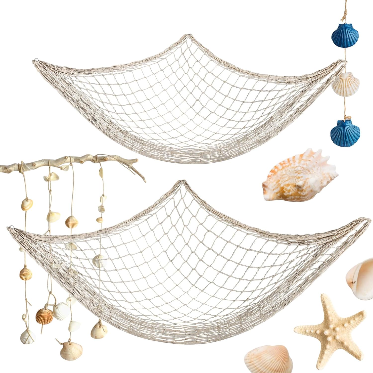 Amazon.com: Sukh 2PCS Fish Net Decorative - Fish Net Decorations ...