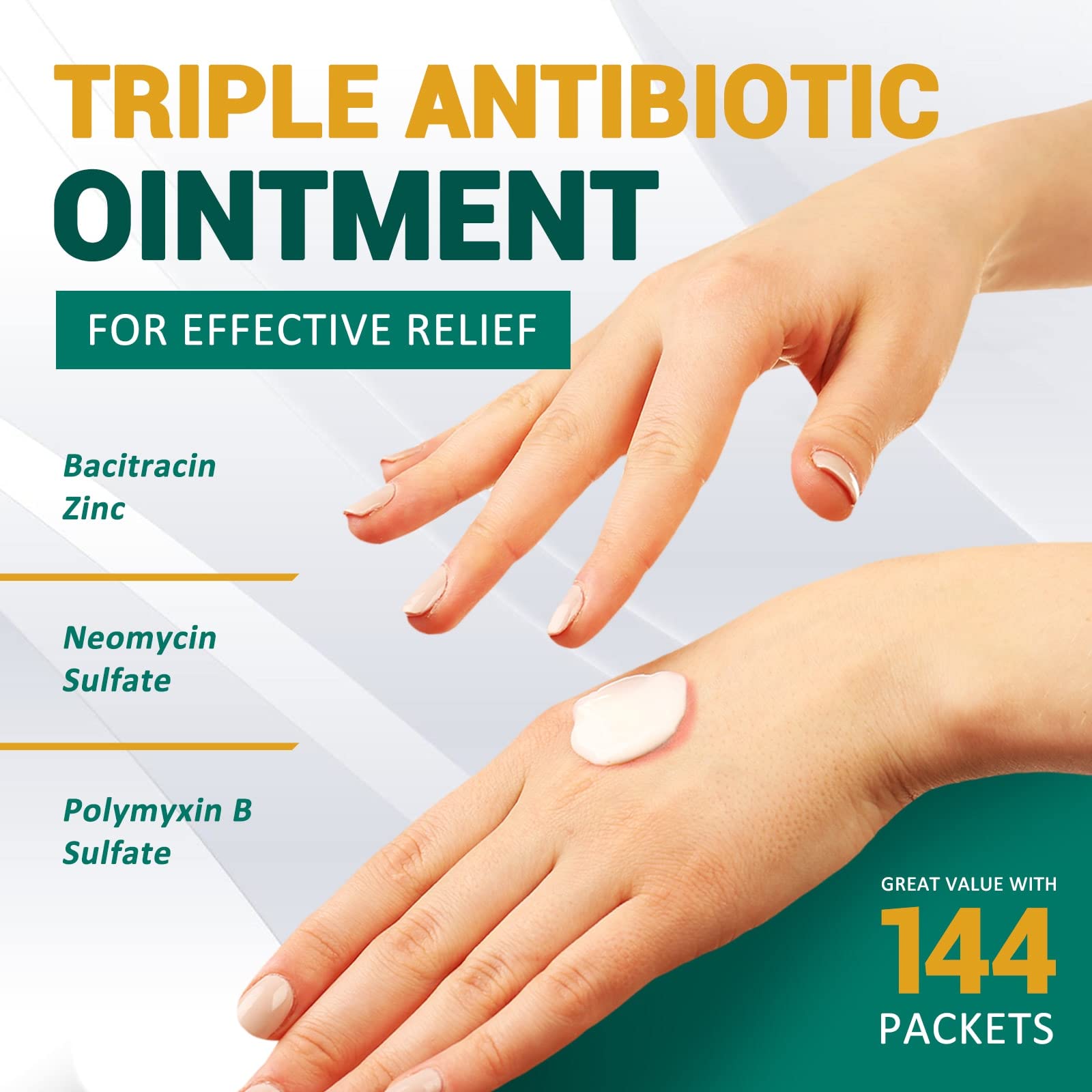 Snapklik.com : MED PRIDE Triple Antibiotic Ointment 144 Packets X 0.9g ...