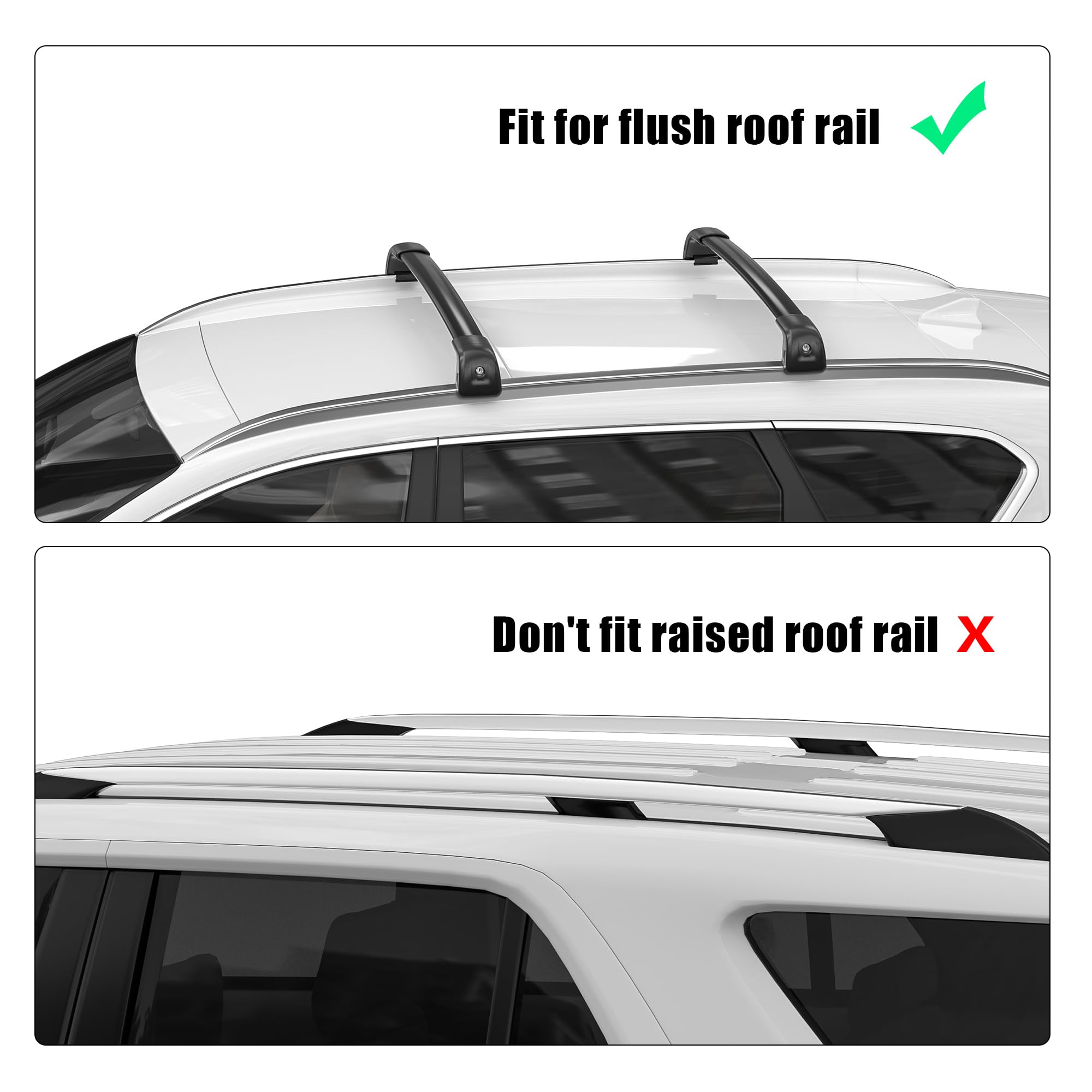 Snapklik.com : FLYCLE Roof Rack Cross Bars Anti-Theft Fit For Hyundai ...