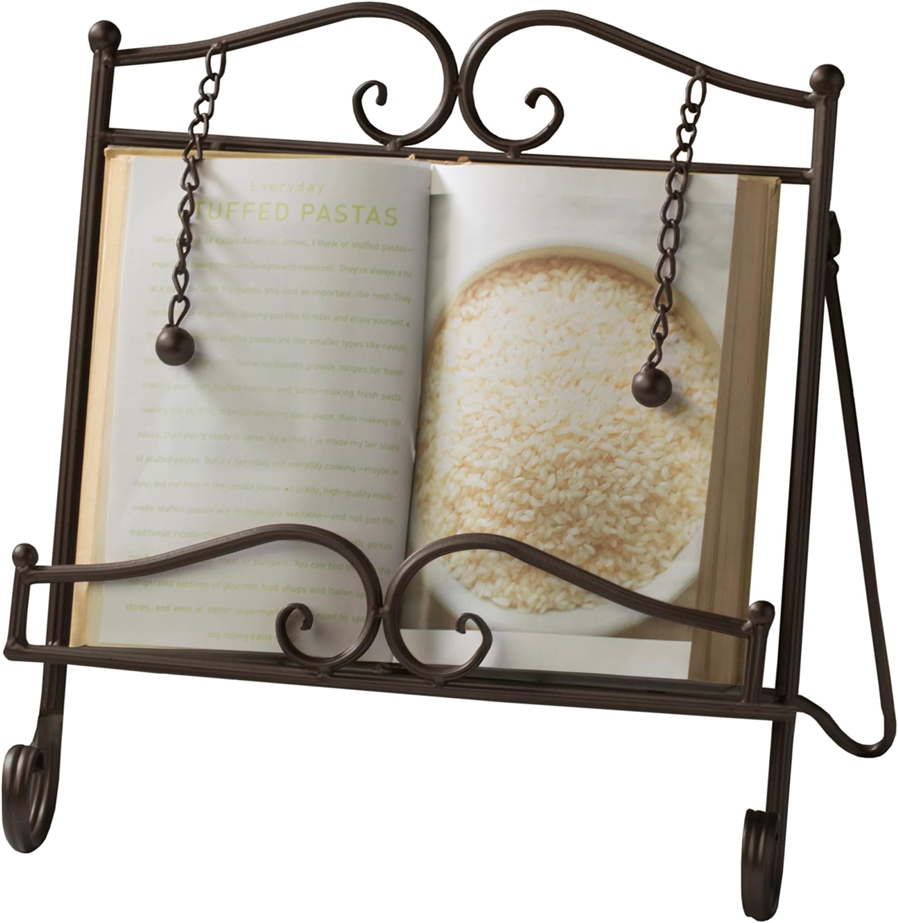Amazon.com: Cast Iron Cookbook Stand, Adjustable Decorative Metal ...
