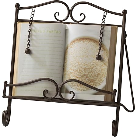 Amazon.com: Iron Cookbook Stand ~ Book Holder Adorned with Bird ~ Worn ...