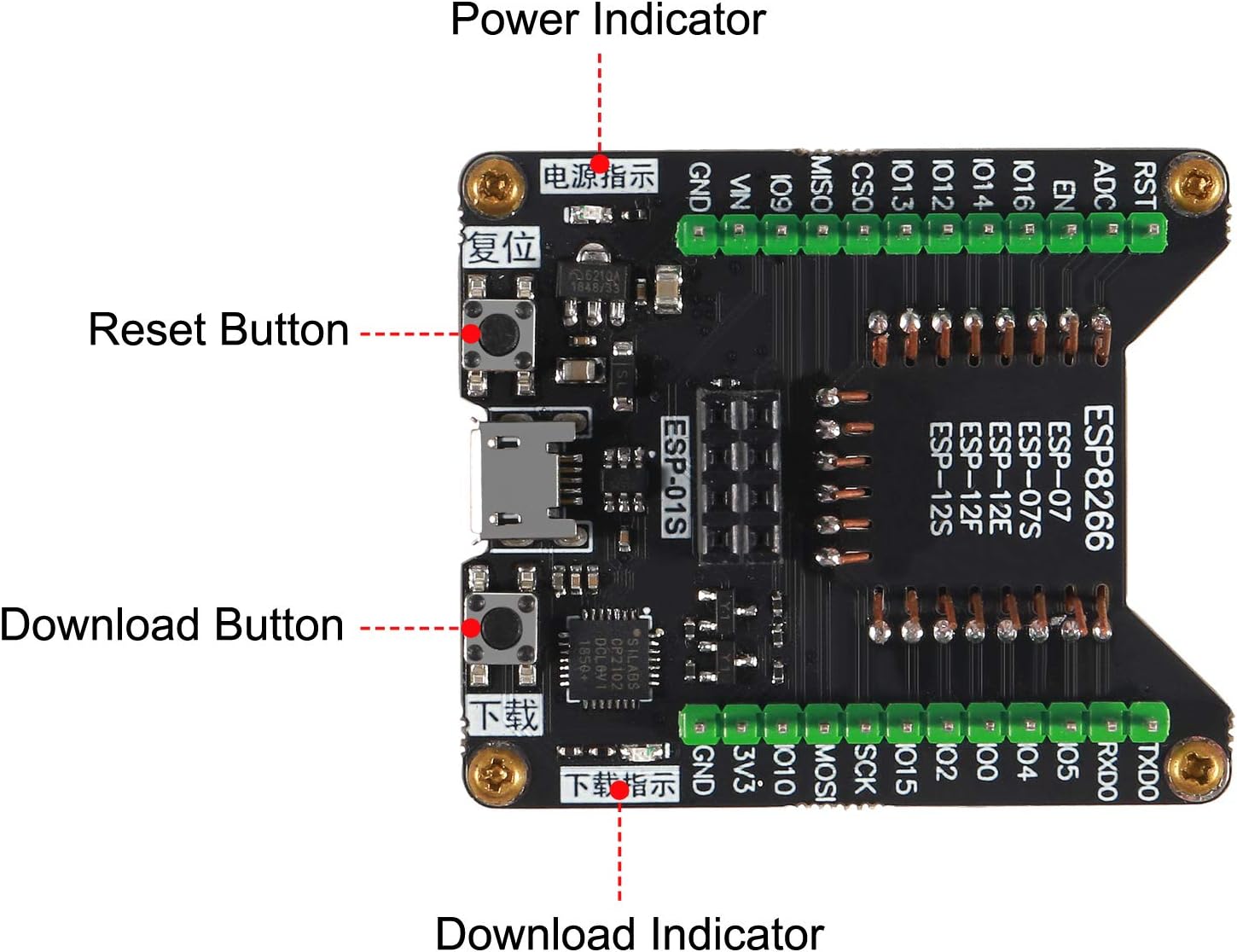 ESP8266 Code Burner Reflash Firmware Downloader CP2102 Test Board Code ...