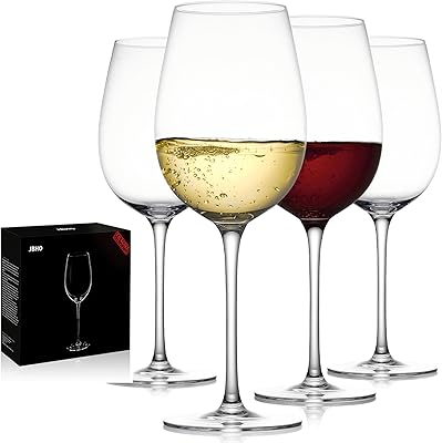Amazon.com | JBHO Hand Blown Italian Style Crystal Burgundy Wine ...