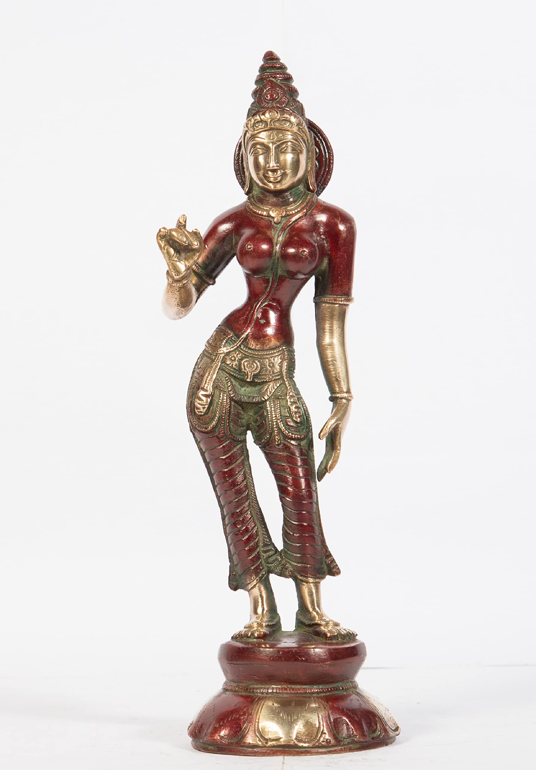 Hindu Goddess Parvati Antique Wooden Hindu Goddess Parvathi Idol With