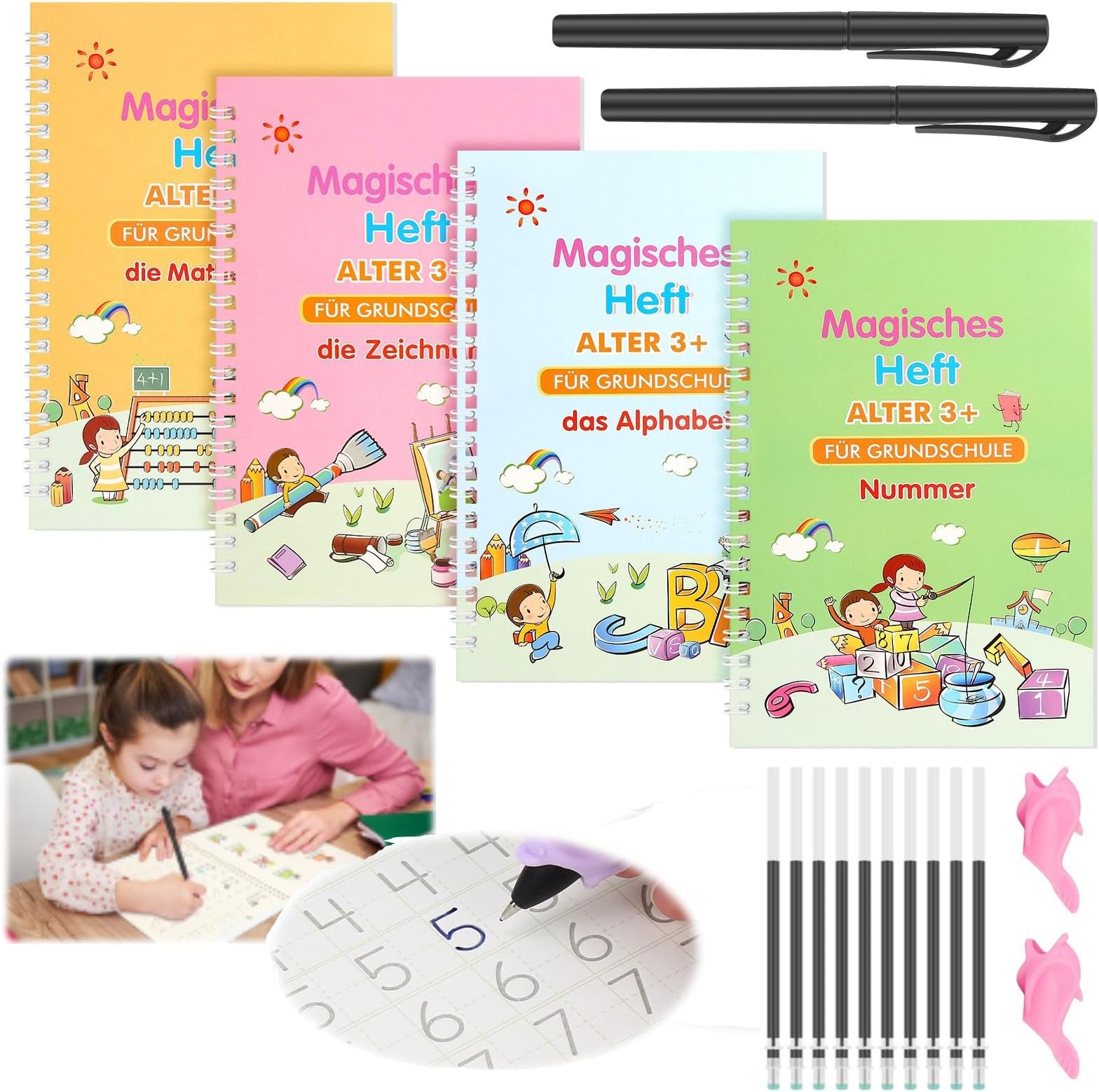 Larcenciel Deutsche Magisches Heft, 4 Magische Übungshefte + 1 ...