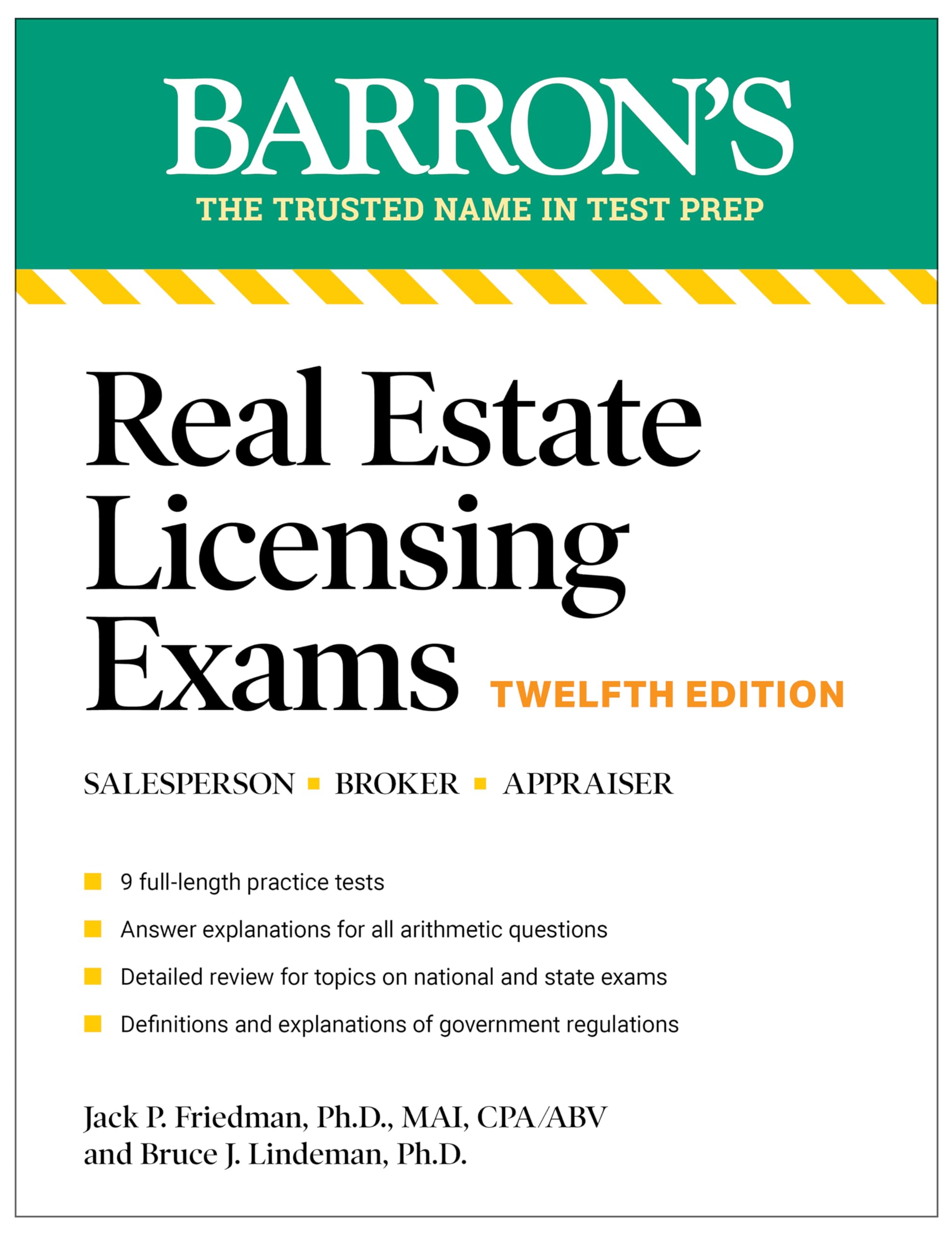Amazon.com: Real Estate Licensing Exams, Twelfth Edition (Barron's Test ...