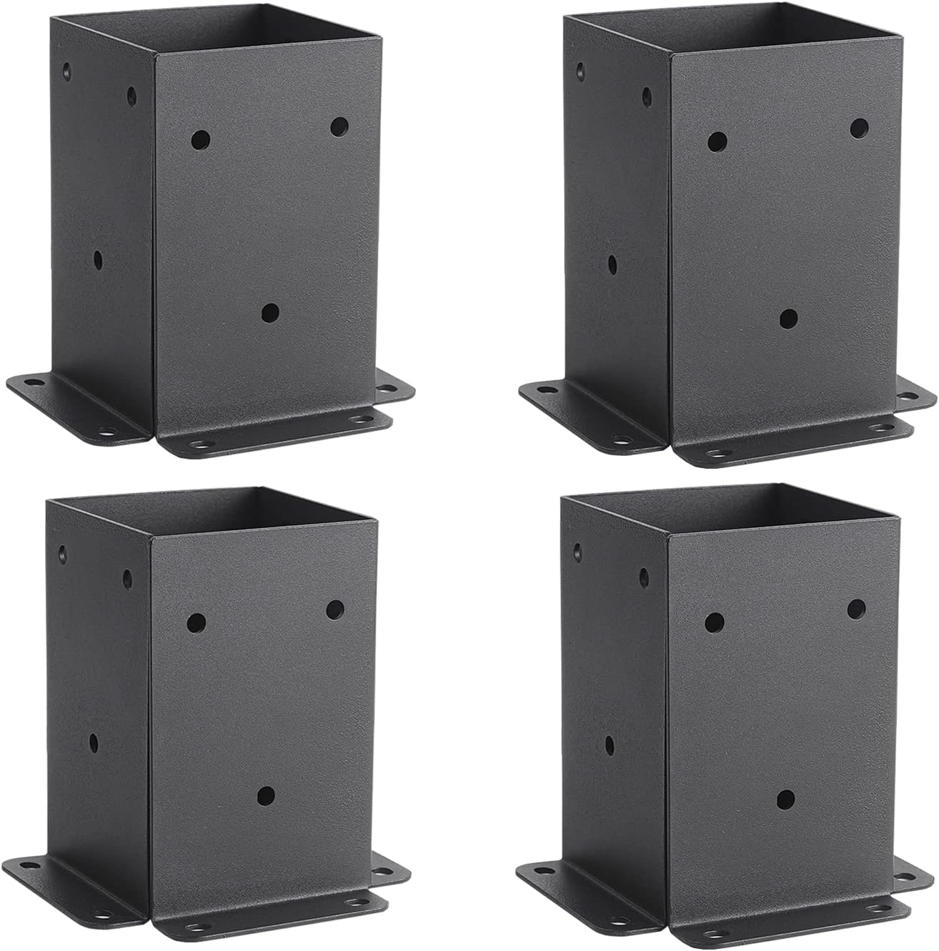 Nrspp 4x4 Post Base 5 Pcs, (Fit 3.5“x3.5"-4”x4") Adjustable Wood Fence ...