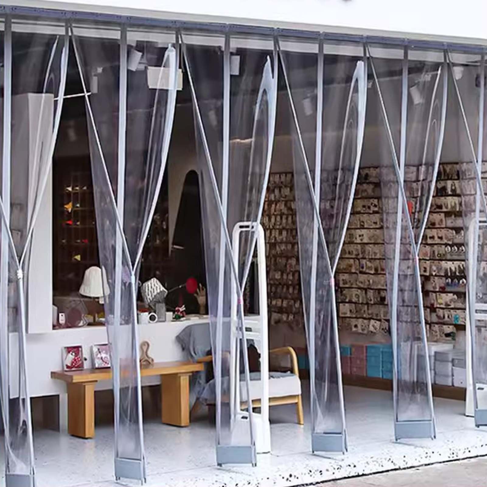 Magnetic PVC Clear Door Curtain Waterproof Plastic Vinyl Strip Curtain ...