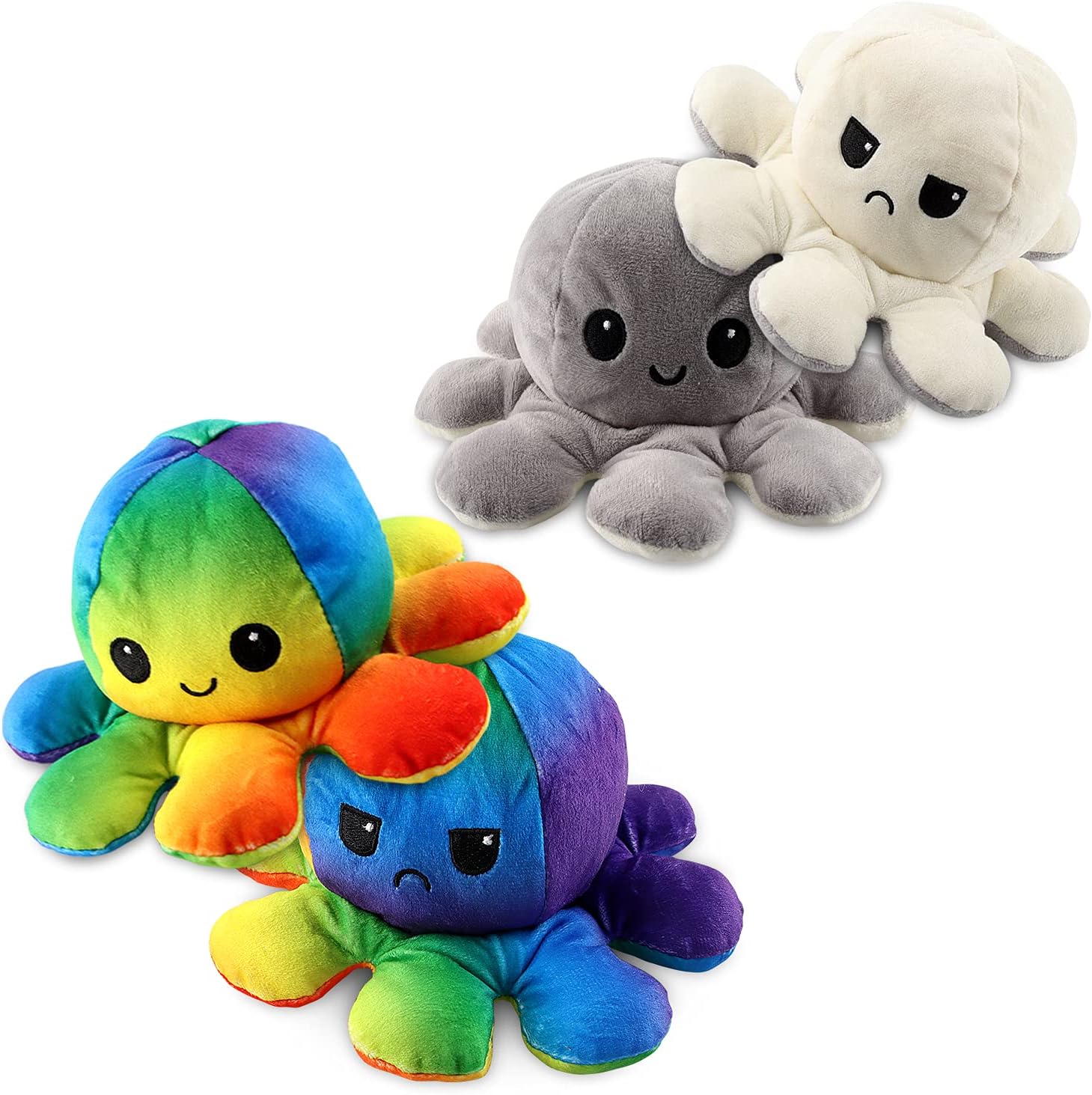 Reversible Octopus, Octopus Plushie, Double Sided Flip Octopus Doll ...