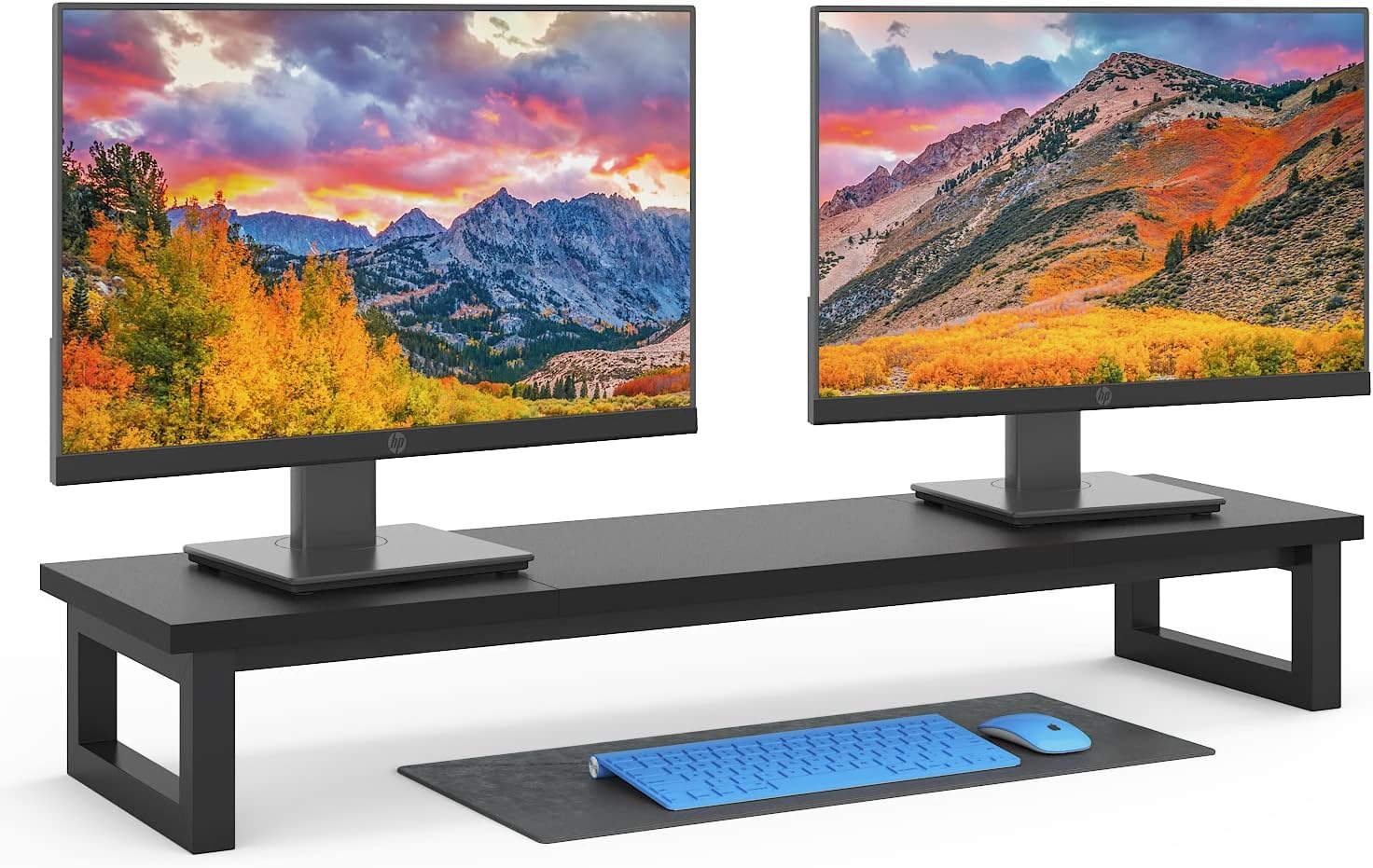 carpentray Dual Monitor Stand Riser, 30Inch Large Monitor Stands for 2 ...