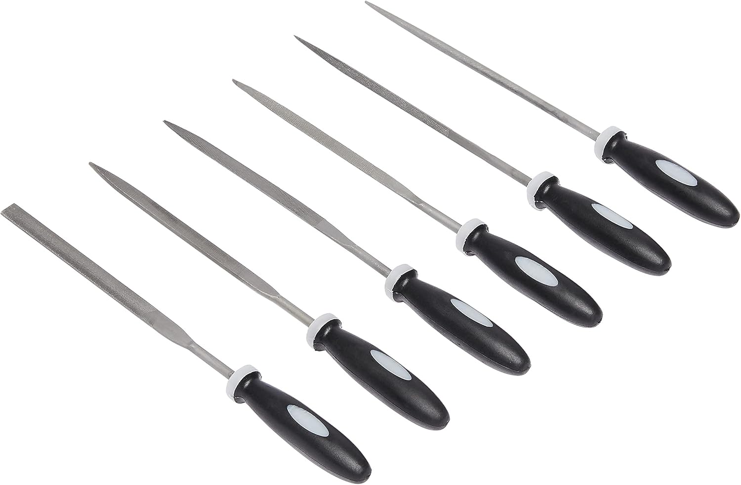 Amazon Basics Needle File Set - Hardened Alloy Steel - 6-Piece Set, 6 ...