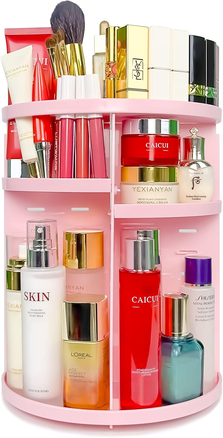 Amazon.com: Artbisons Makeup Perfume Organizer, 360 Rotating Cosmetic ...
