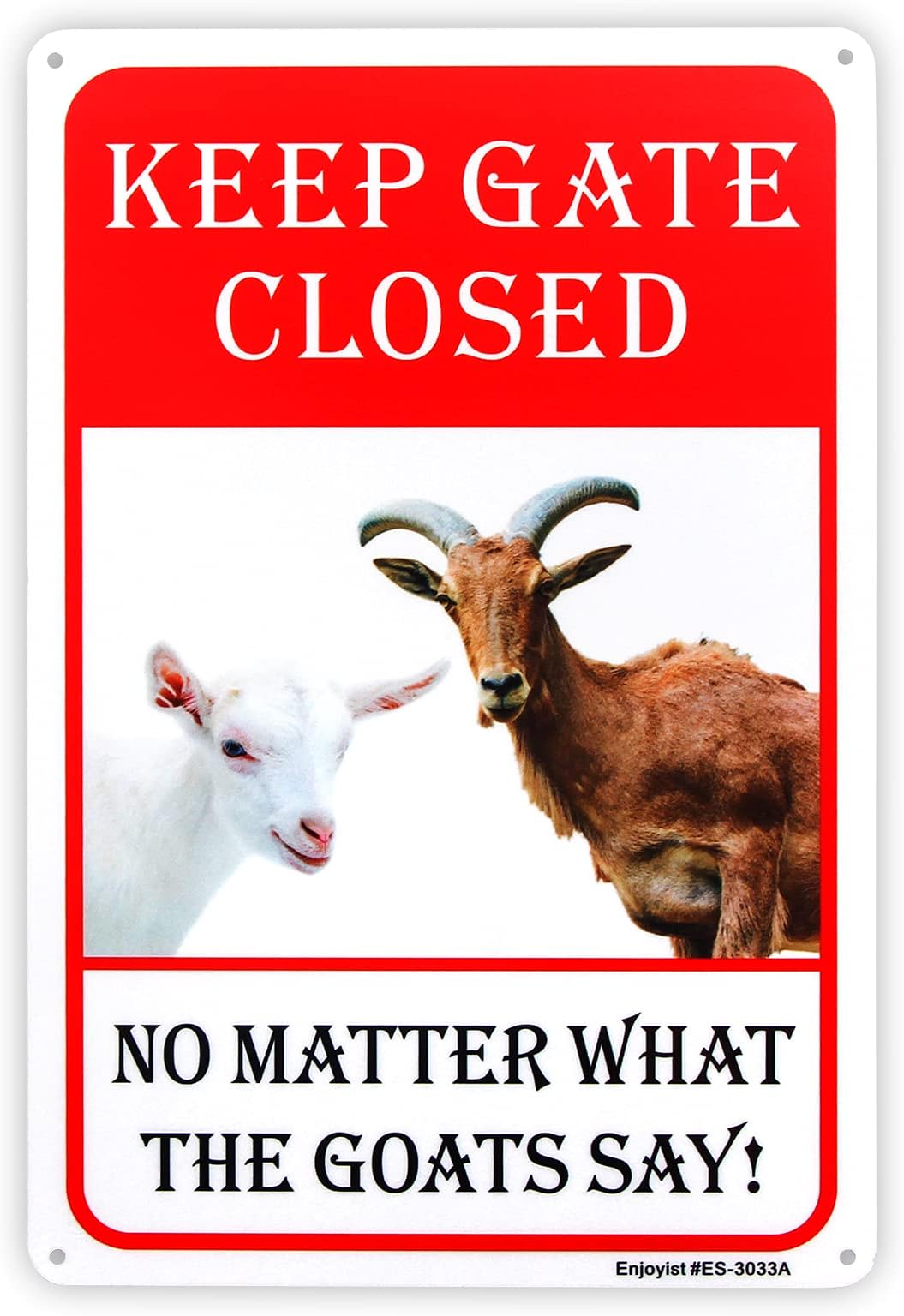 Amazon.com : Bestylez Funny Goat Signs Outside Goat Decor for Shelter ...