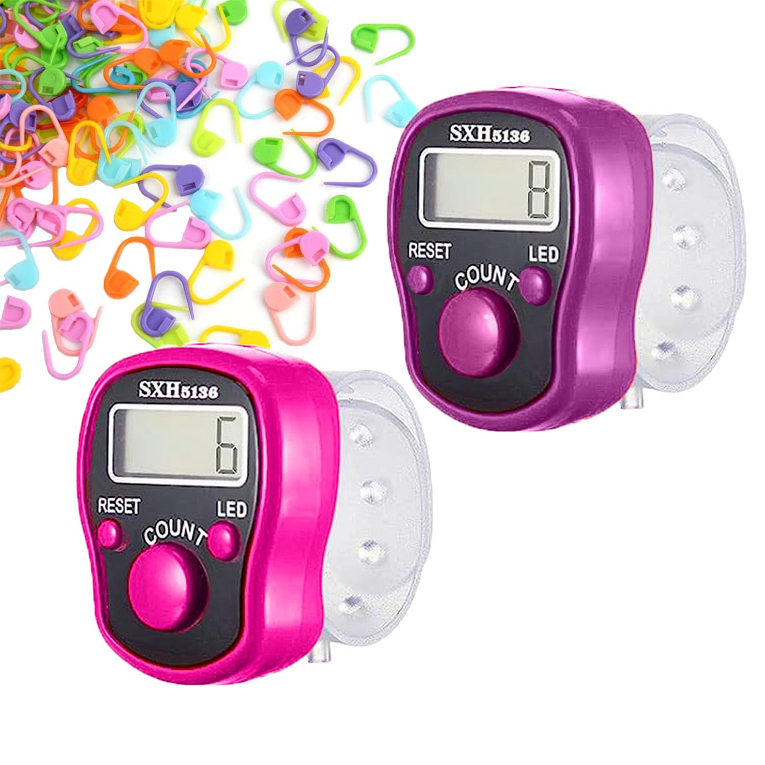 Snapklik.com : Stitch Counters 2 Pcs LED Digital Row Counter And Stitch ...