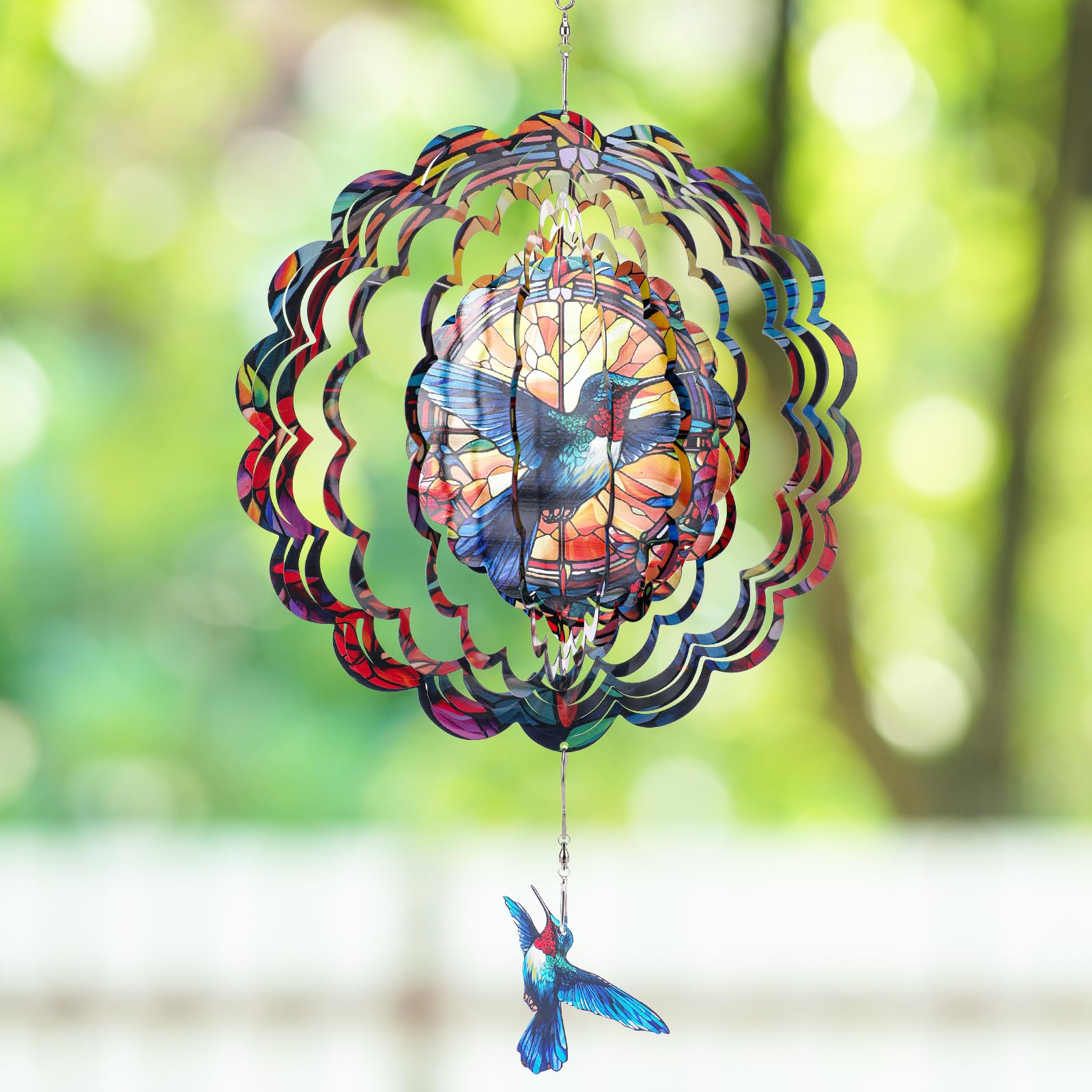 Amazon.com: INCOK Hummingbird Wind Spinner - Metal Wind Spinners for ...