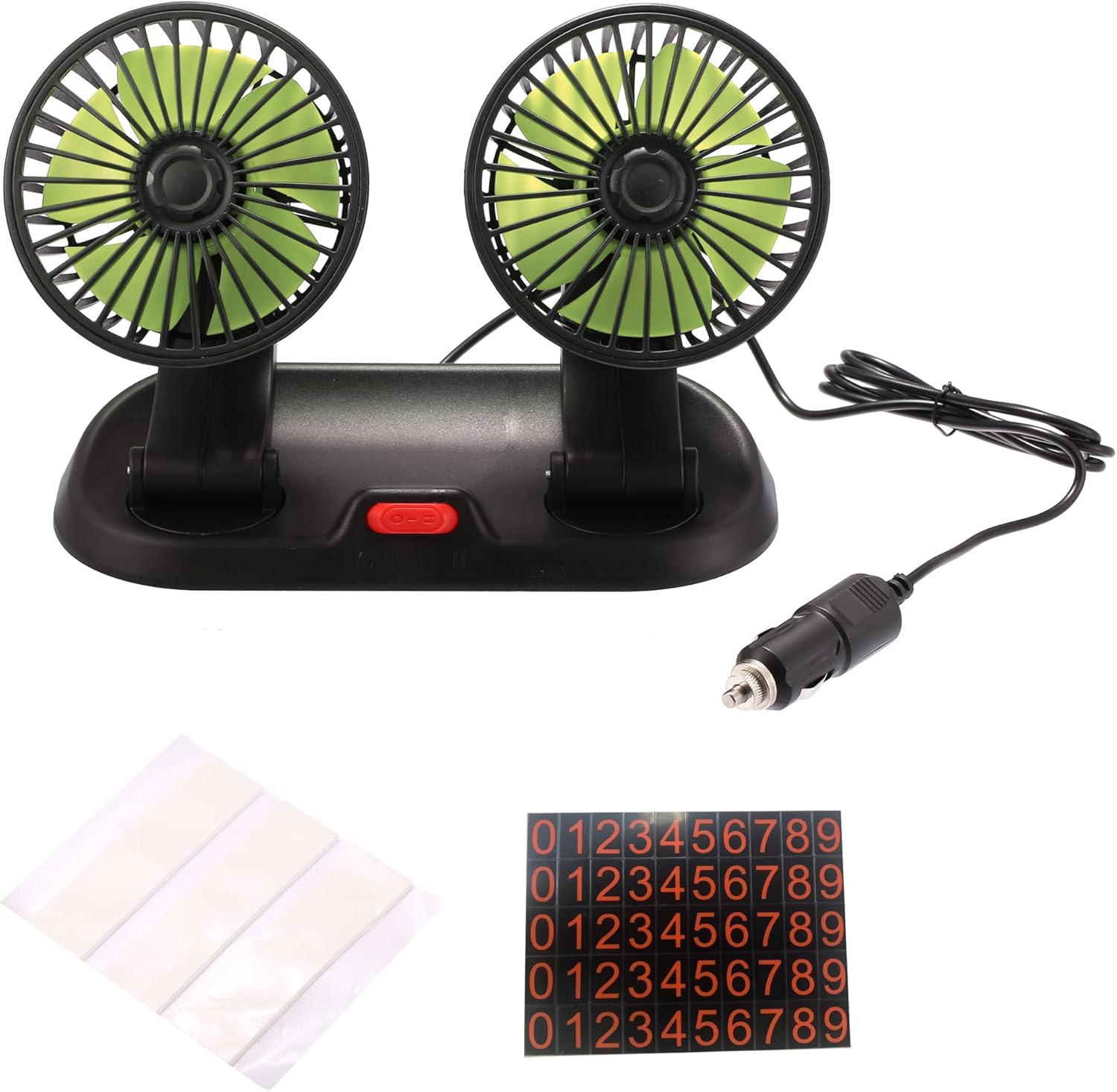 Amazon.com: X AUTOHAUX Car Fan 12V Electric Car Cooling Fan Cigarette ...