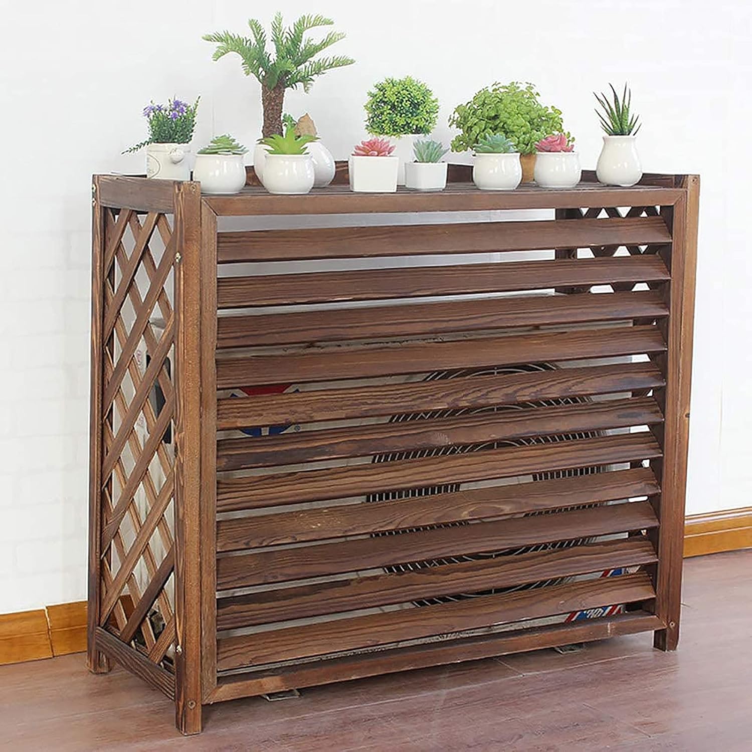 Outdoor Air Conditioning Cover Privacy Screen Fence,Wooden Shutters Air ...