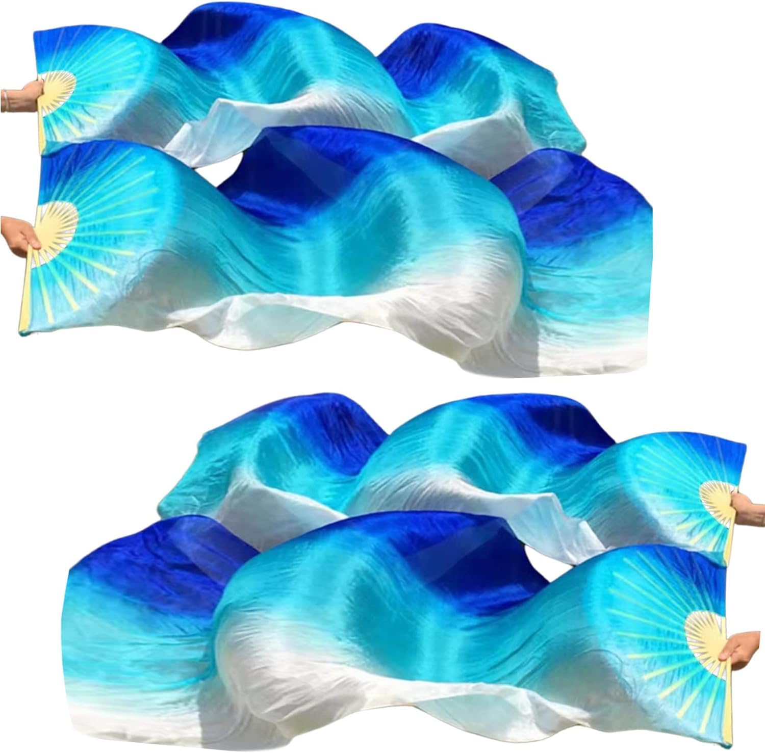 Amazon.com: Huralona 70.8" Long Dance Fans 4-Pack Gradient Color ...