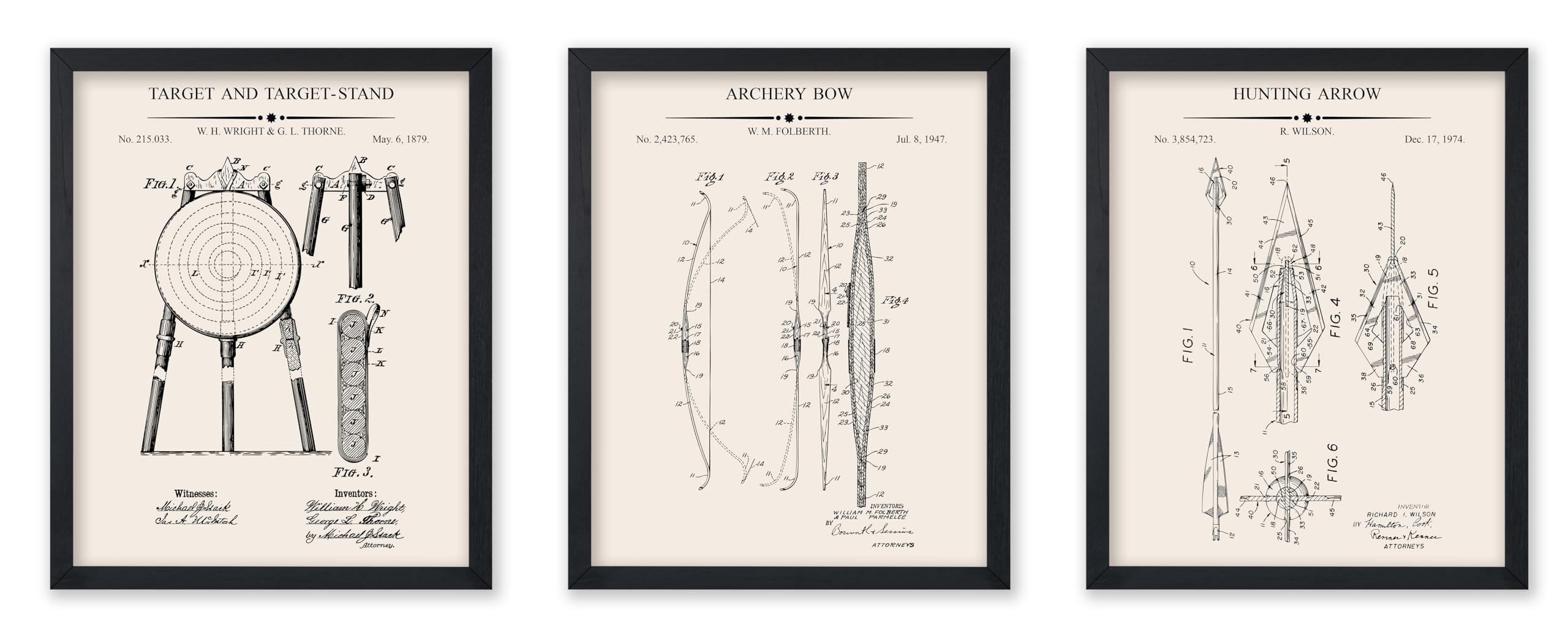 Amazon.com: Poster Master 3-Piece Archery Blueprint Poster - Target ...