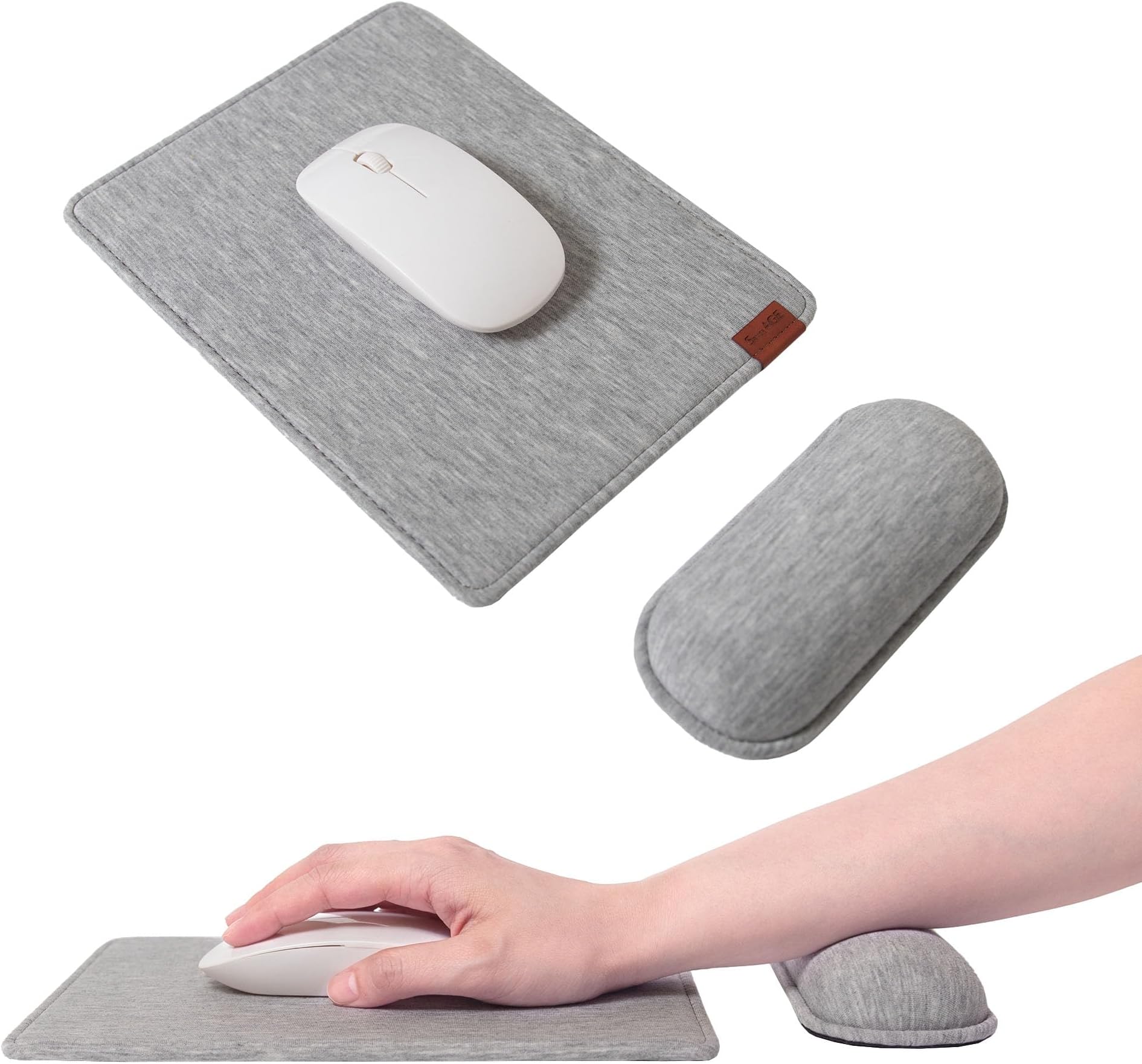 SenseAGE Mouse Mat with Wrist Support, Enlarge Mouse Pad with Wrist ...