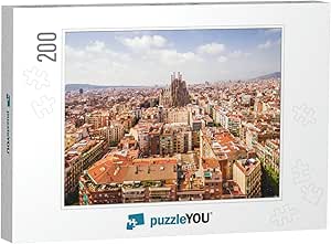 Amazon.com: Sagrada Familia Cathedral & Barcelona Cityscape in Spain ...