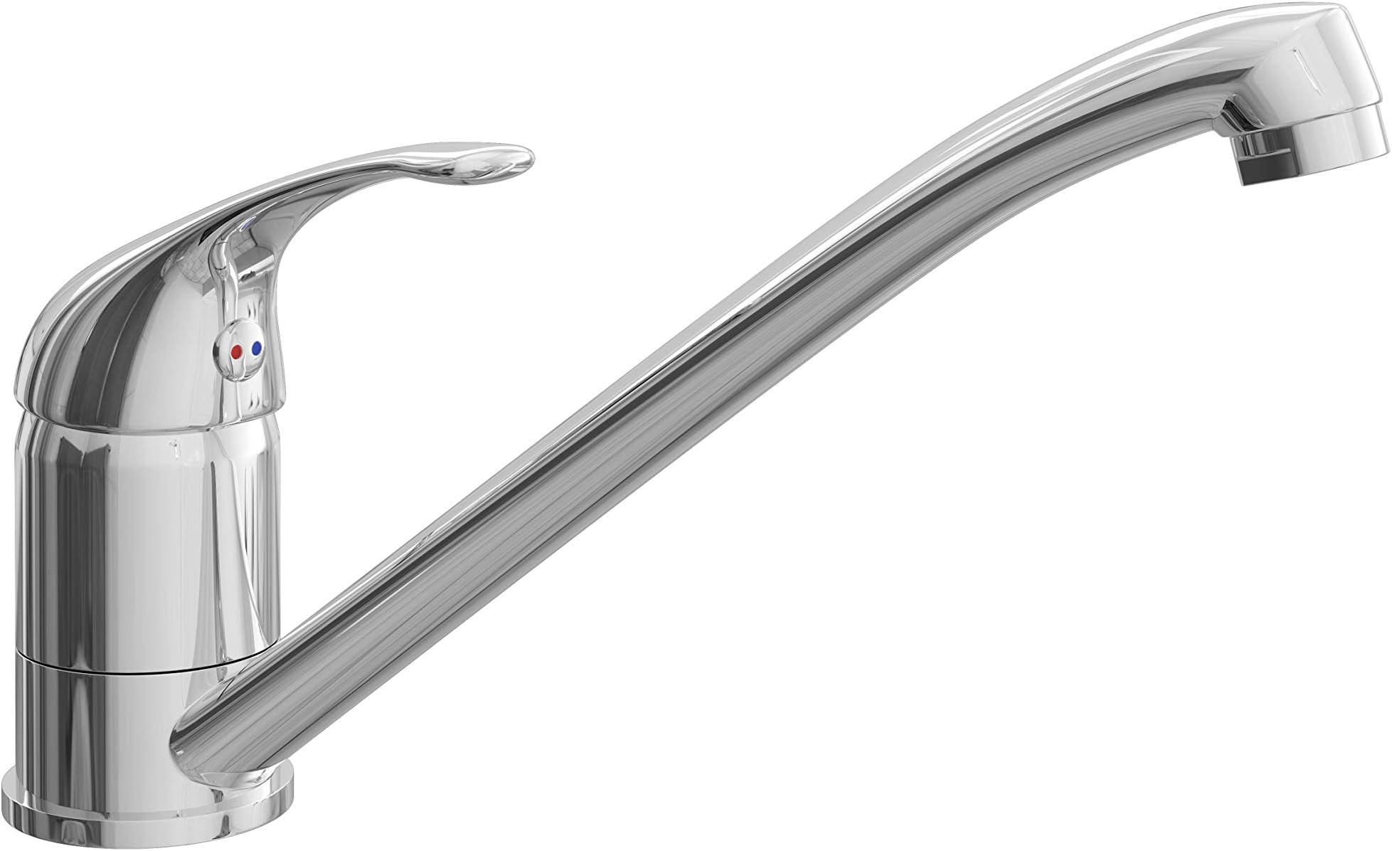 Kitchen Sink Mixer Tap Single Lever with Long Swivel Spout Monobloc ...