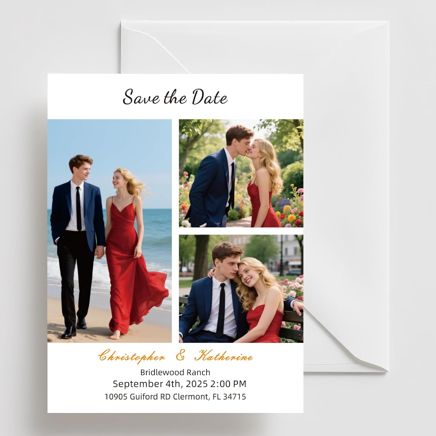 Amazon.com: Personalized Save the Date Wedding Invitation Card with ...