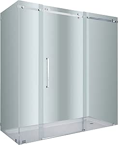 Amazon.com: Aston Moselle 68" to 72" x 33.4375" x 75" Completely Frameless Sliding Shower Door ...