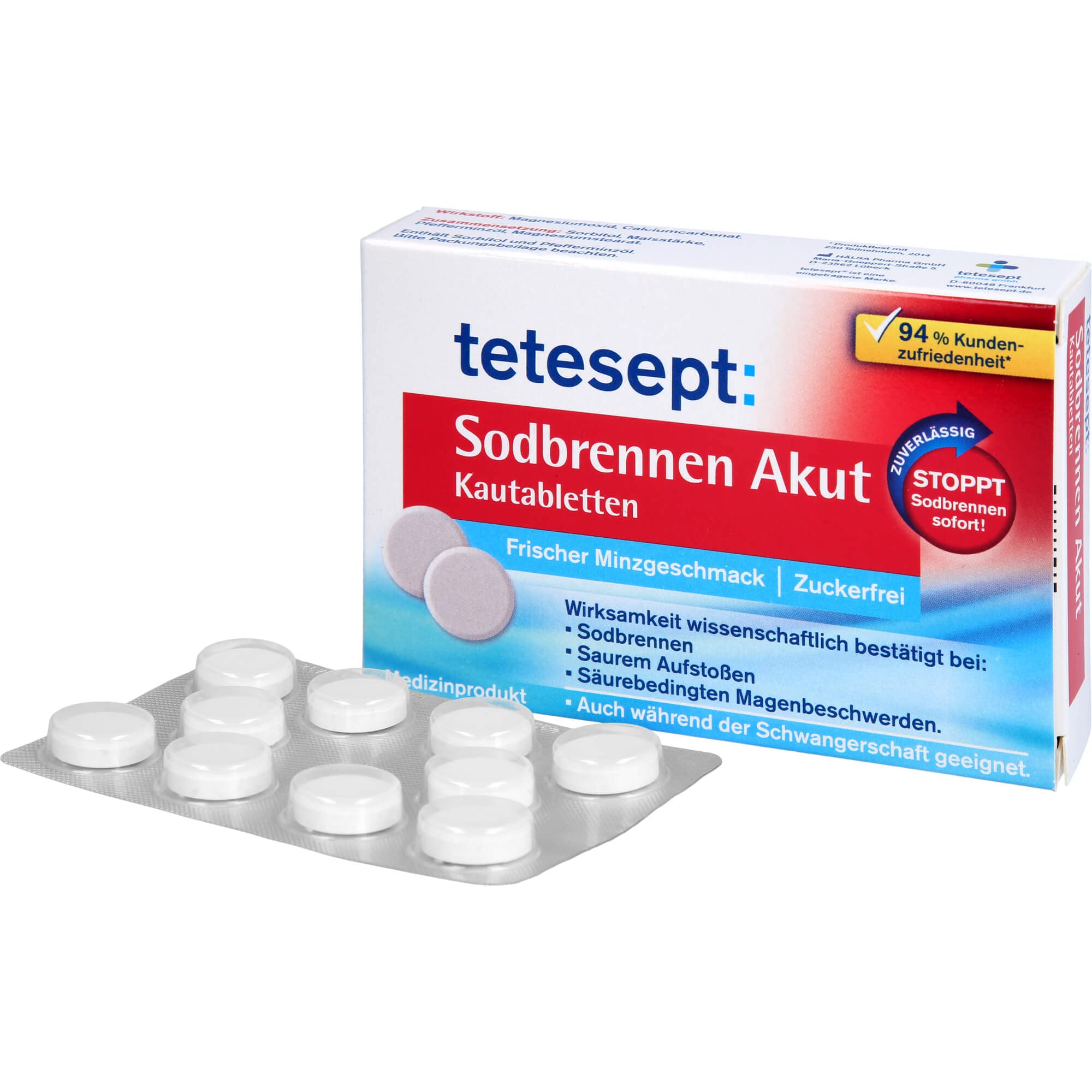 Tetesept Sodbrennen Akut Tabletten Sodbrennen Akut Kautabletten
