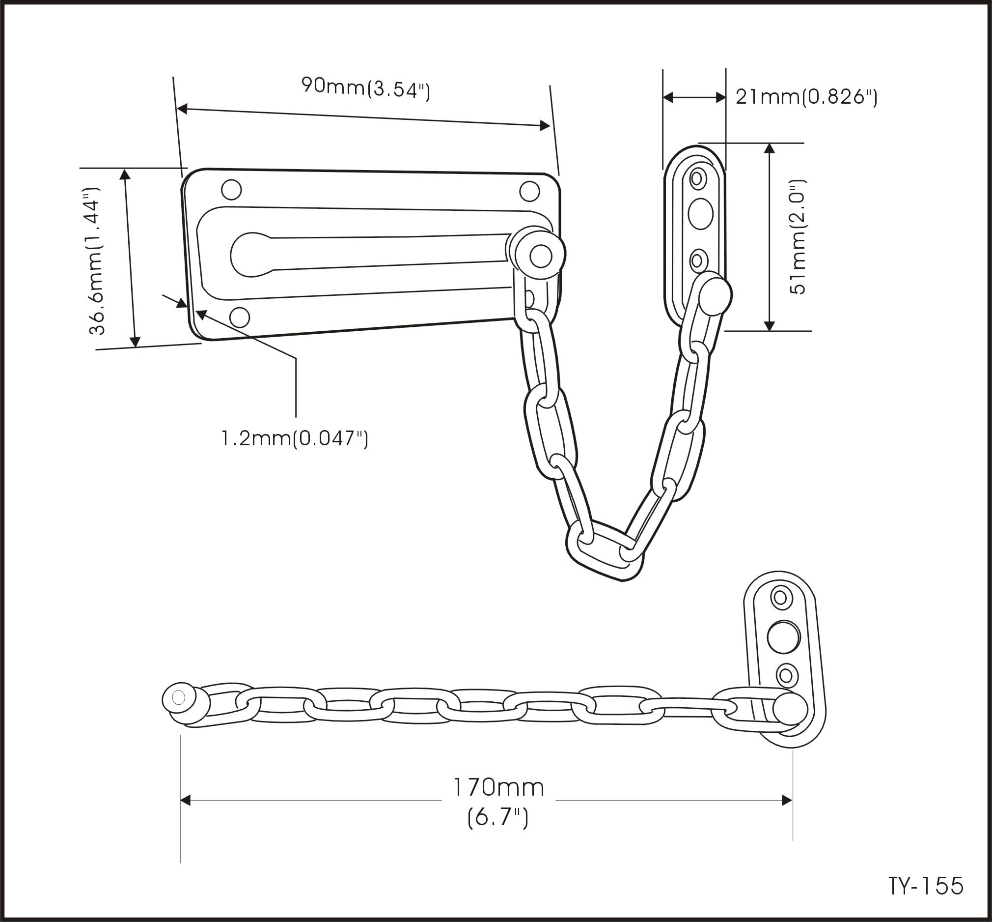 Snapklik.com : QCAA Chain Door Guard Sturdy & Rust-Resistant Steel ...