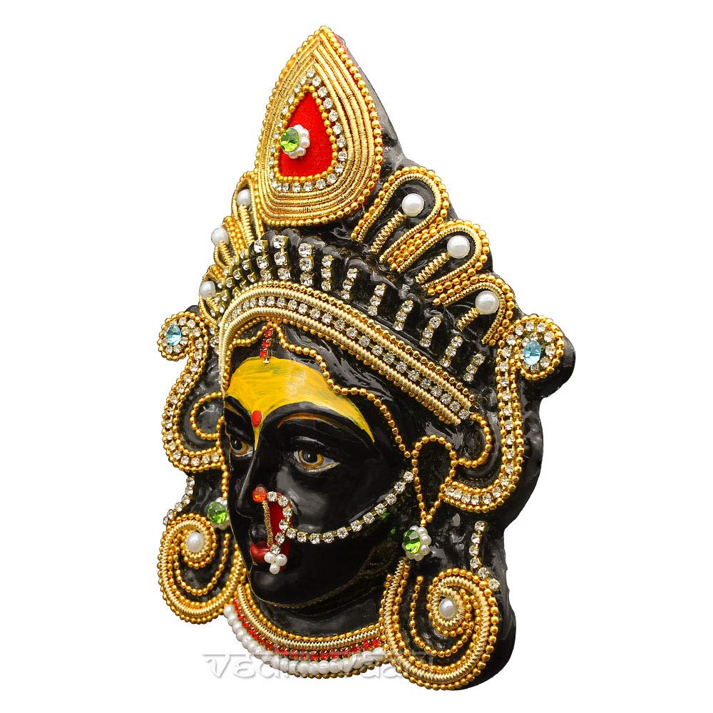 Vedic Vaani Poly Fiber Goddess Maa Kali Devi Face Mukhota For Mata Puja ...