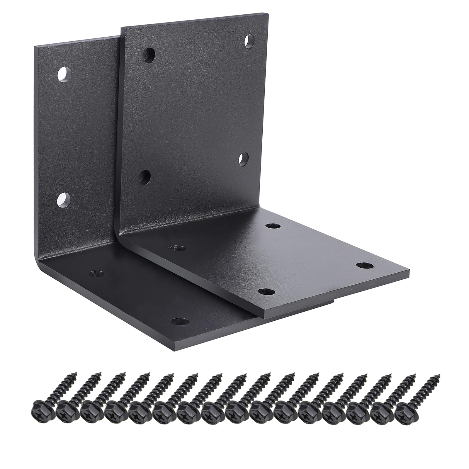 Amazon.com: 2 Pcs 6" X 6" Post Bracket - 90 Degree Bracket for 6" Post ...