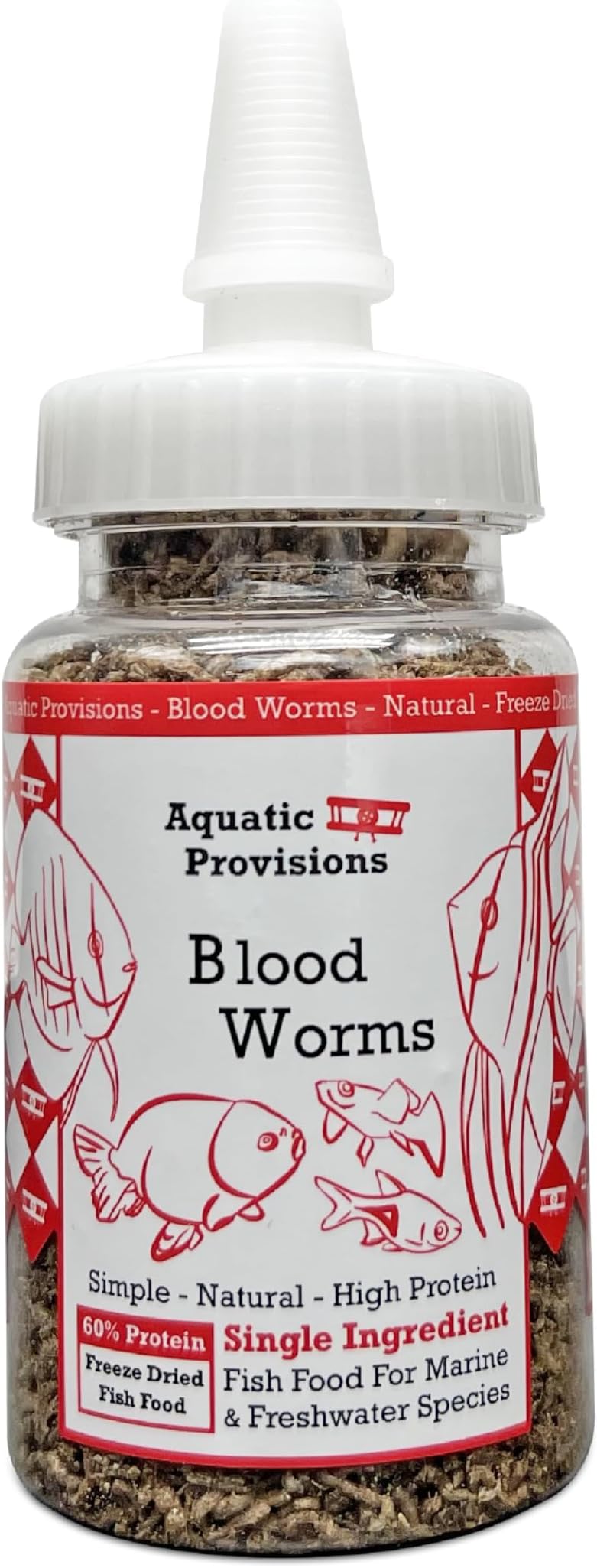 Amazon.com: Blood Worms 0.5 oz, Freeze Dried Fish Food for Freshwater ...