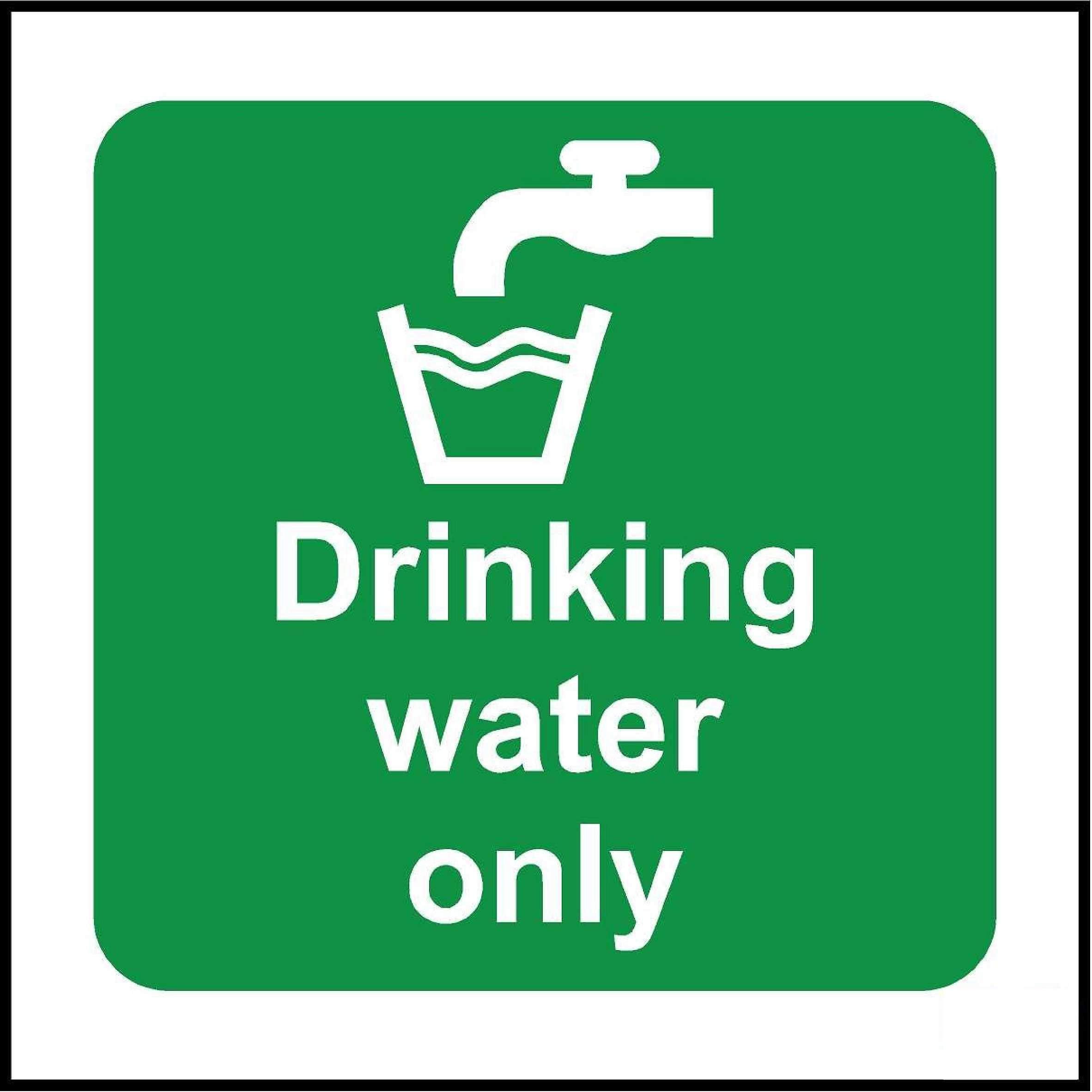 Pack of 5 Drinking Water Notice Self Adhesive Stickers Safety Signs ...