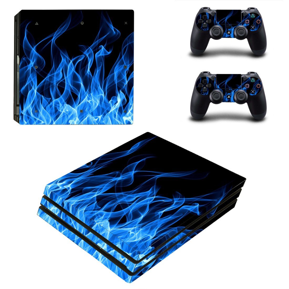 amazon-blue-fire-ps4-pro-edition-skin-decal-for-console-and-2