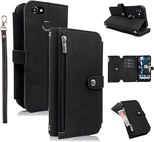 Amazon.com: Furiet Compatible with Google Pixel 2XL Wallet Case 9 Card Slots Retro Leather Flip ...