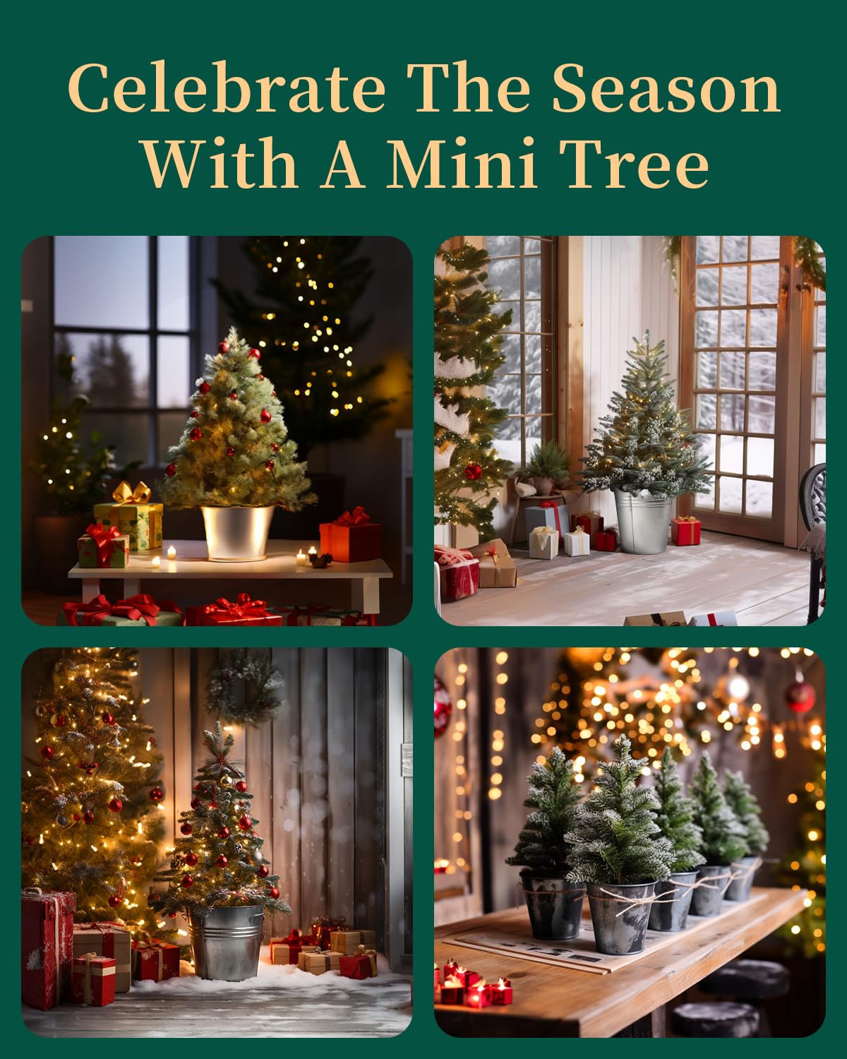 Snapklik.com : SUMELL 21 Inch Mini Christmas Tree Set