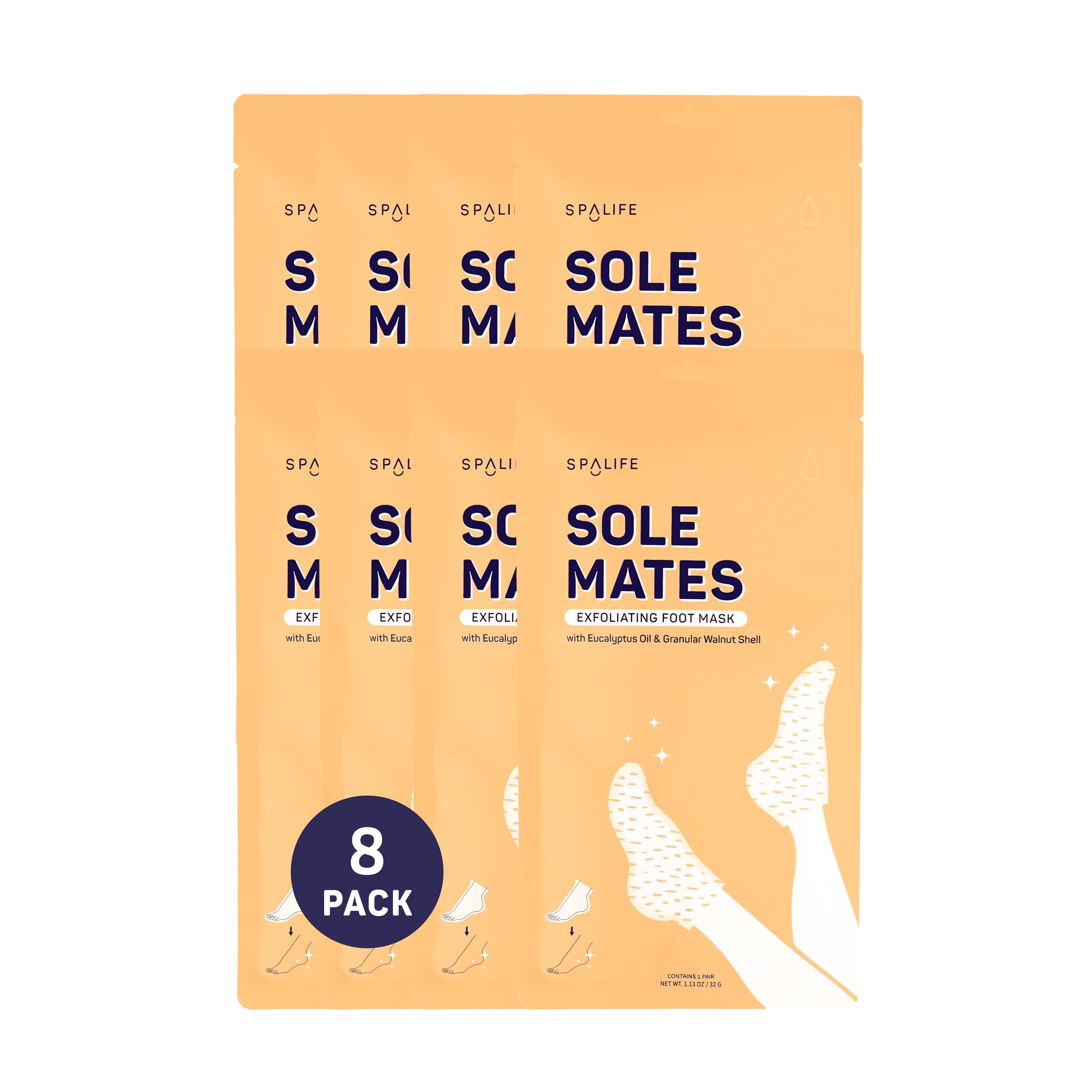 Amazon.com: SpaLife Beauty Sole Mates Exfoliating Foot Masks –For ...