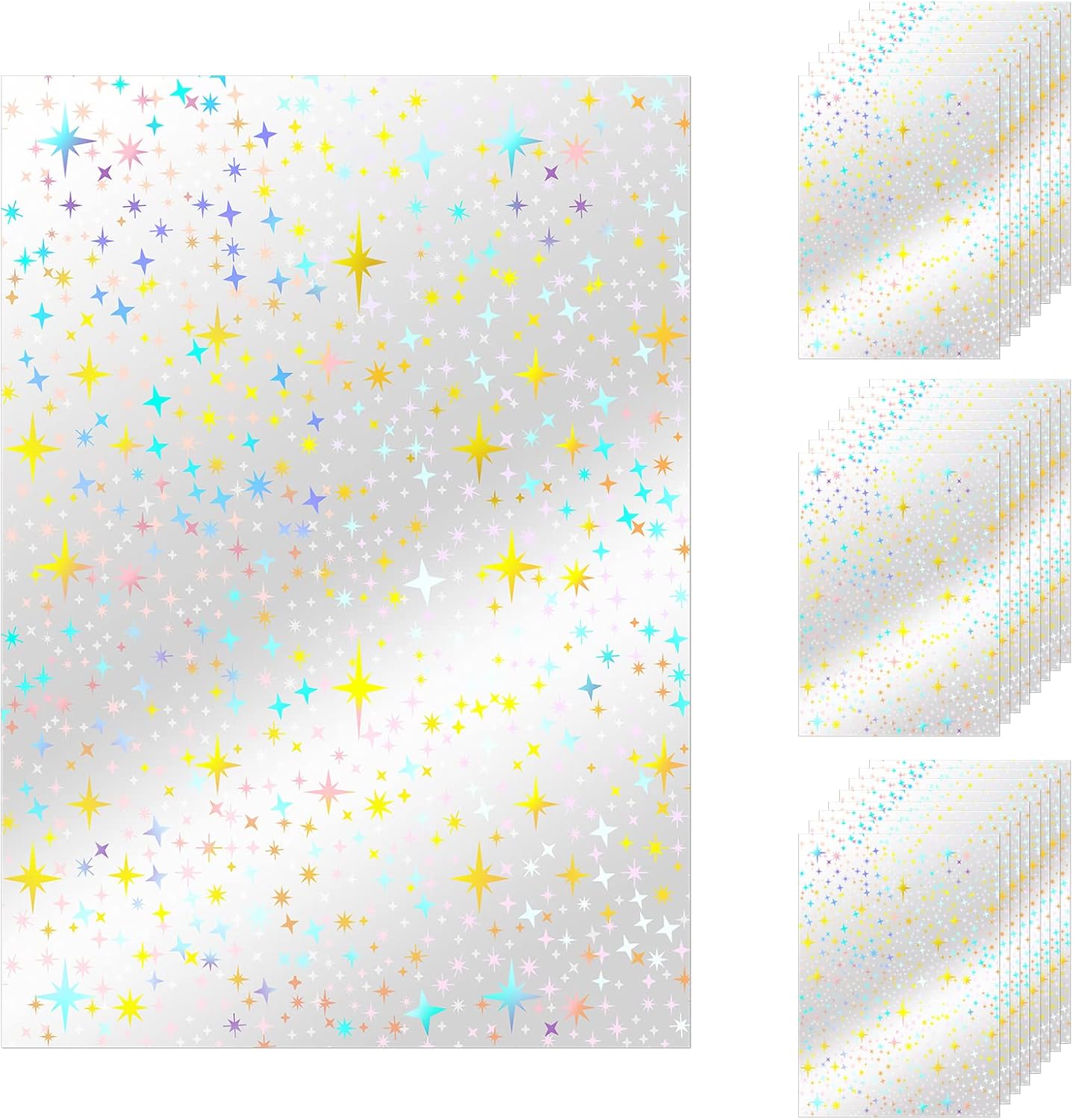 Amazon.com: AIEX 25pcs 8.25x11.7inch Star Holographic Films A4 ...