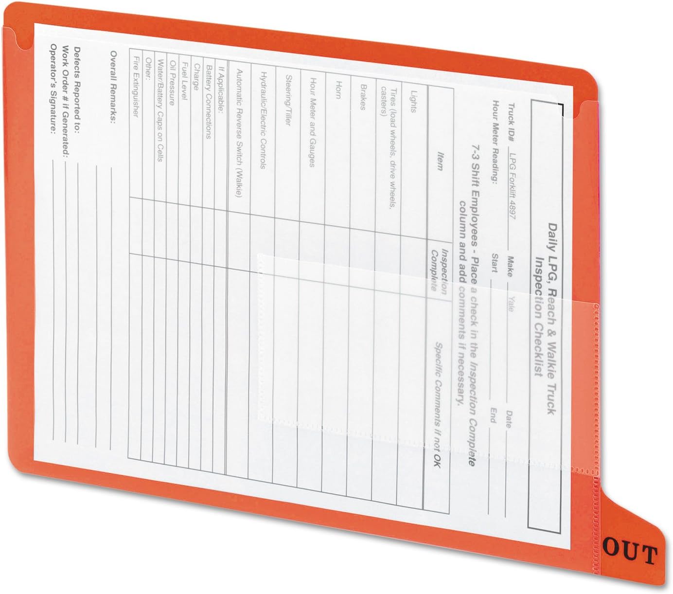 Amazon.com : Smead End Tab Poly Out Guide, Two Pocket, Bottom Position ...