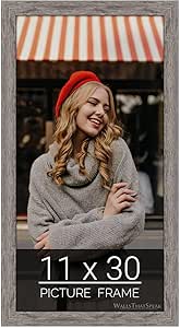 Amazon.com - wallsthatspeak 11x30 Gray Barnwood Picture Frame for ...