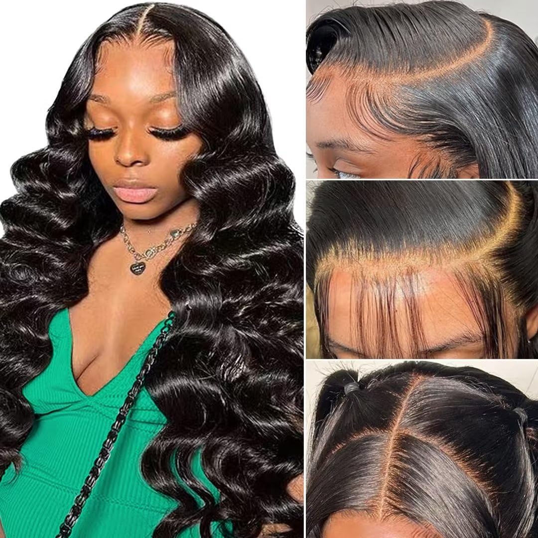 Amazon.com : AKONSOUL 13x6 Body Wave Lace Front Wigs Human Hair Pre ...