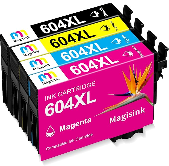 Magisink 604XL Ink Cartridges Compatible with Epson 604 604XL Multipack ...