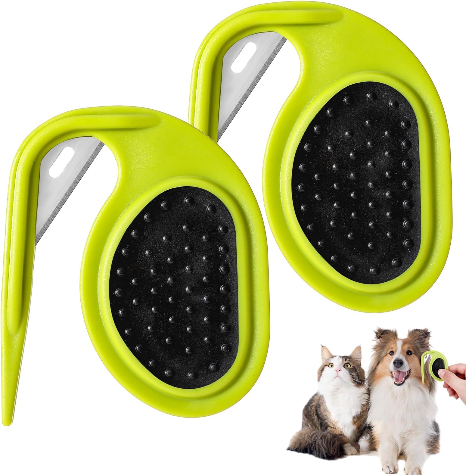 Amazon.com: Qianyu 2 Pcs Pet Knot Opener Cat Knotting Cutter Comb Dog ...
