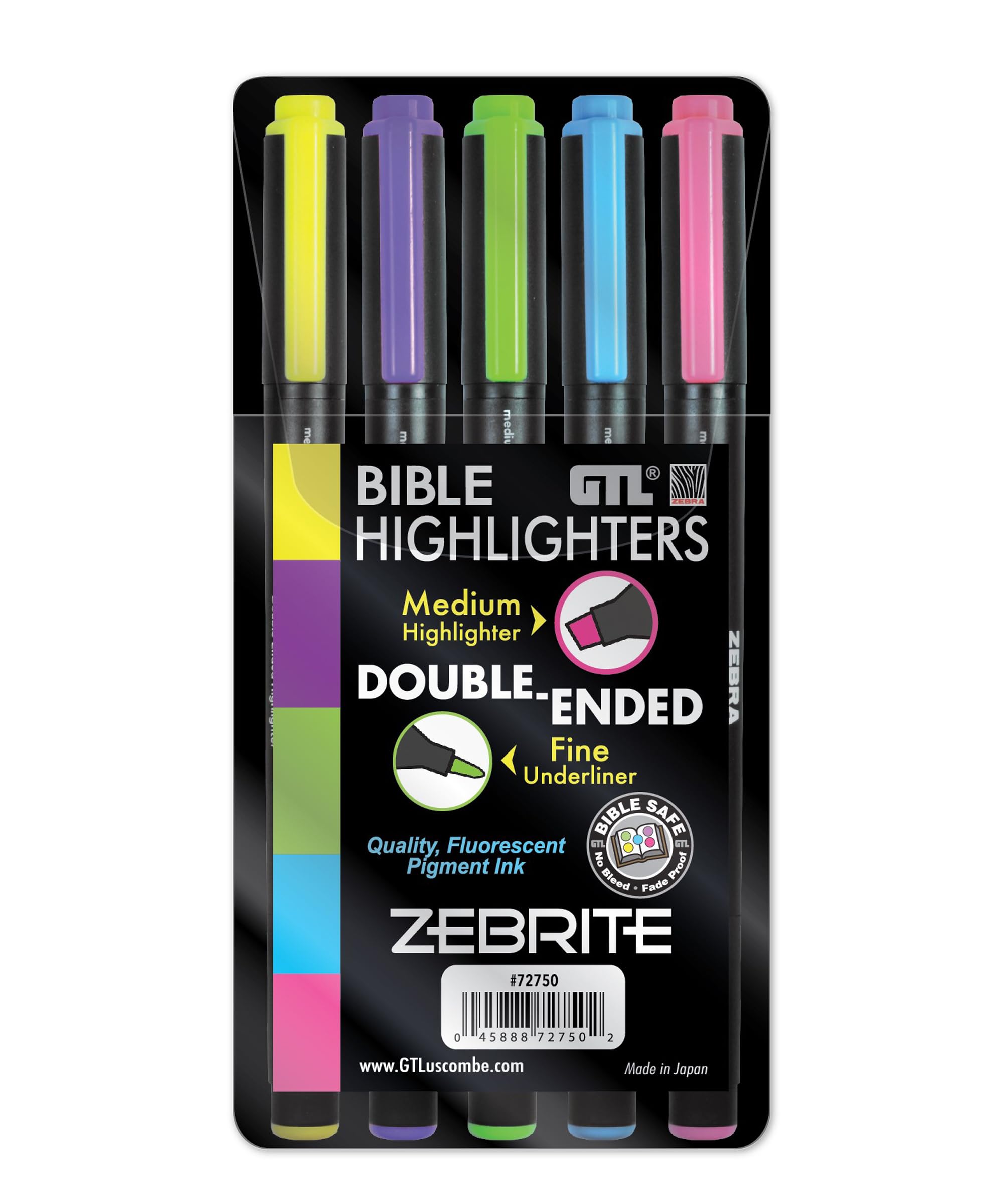 G.T. Luscombe Company, Inc. Zebrite Double Ended Bible Highlighters ...