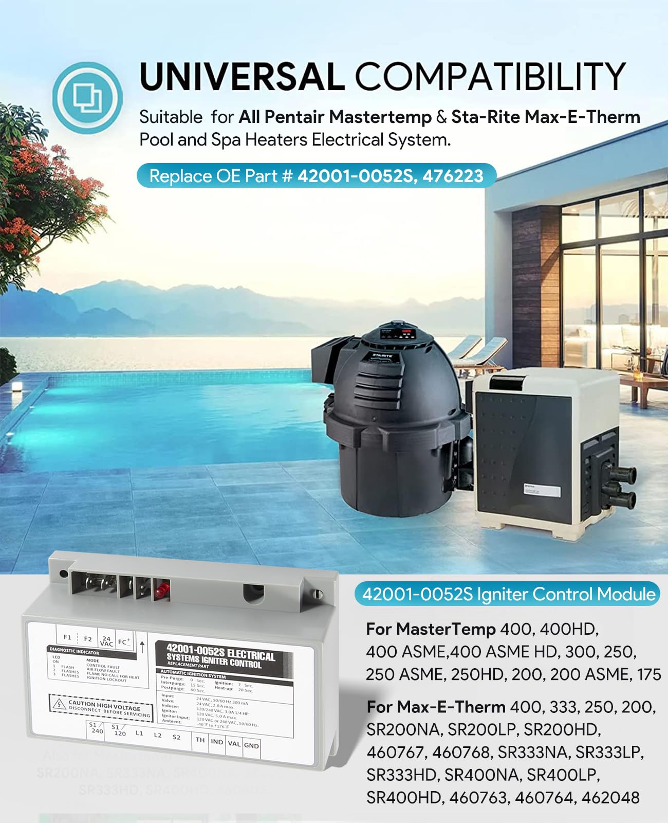 Snapklik.com : Sixcow 42001-0052S Igniter Control Module Replacement ...