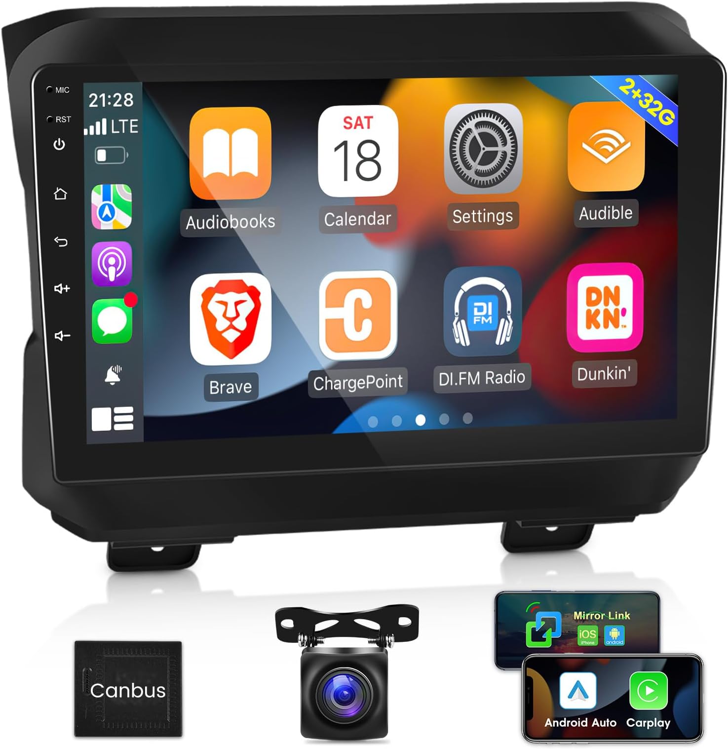 Amazon.com: [2G+32G] Car Radio for Jeep Wrangler JL Gladiator JT 2018 ...