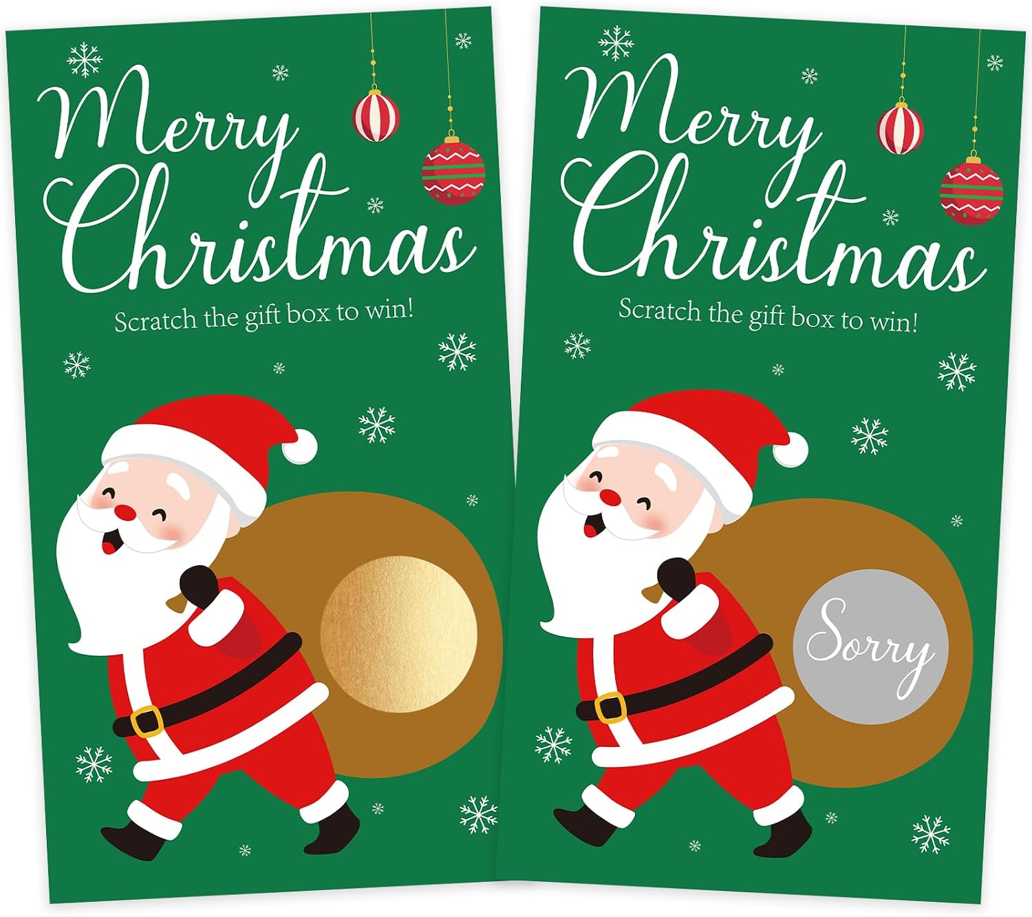 Amazon.com: Sereliy Christmas Scratch Off Cards, Fun Holiday Scratch ...