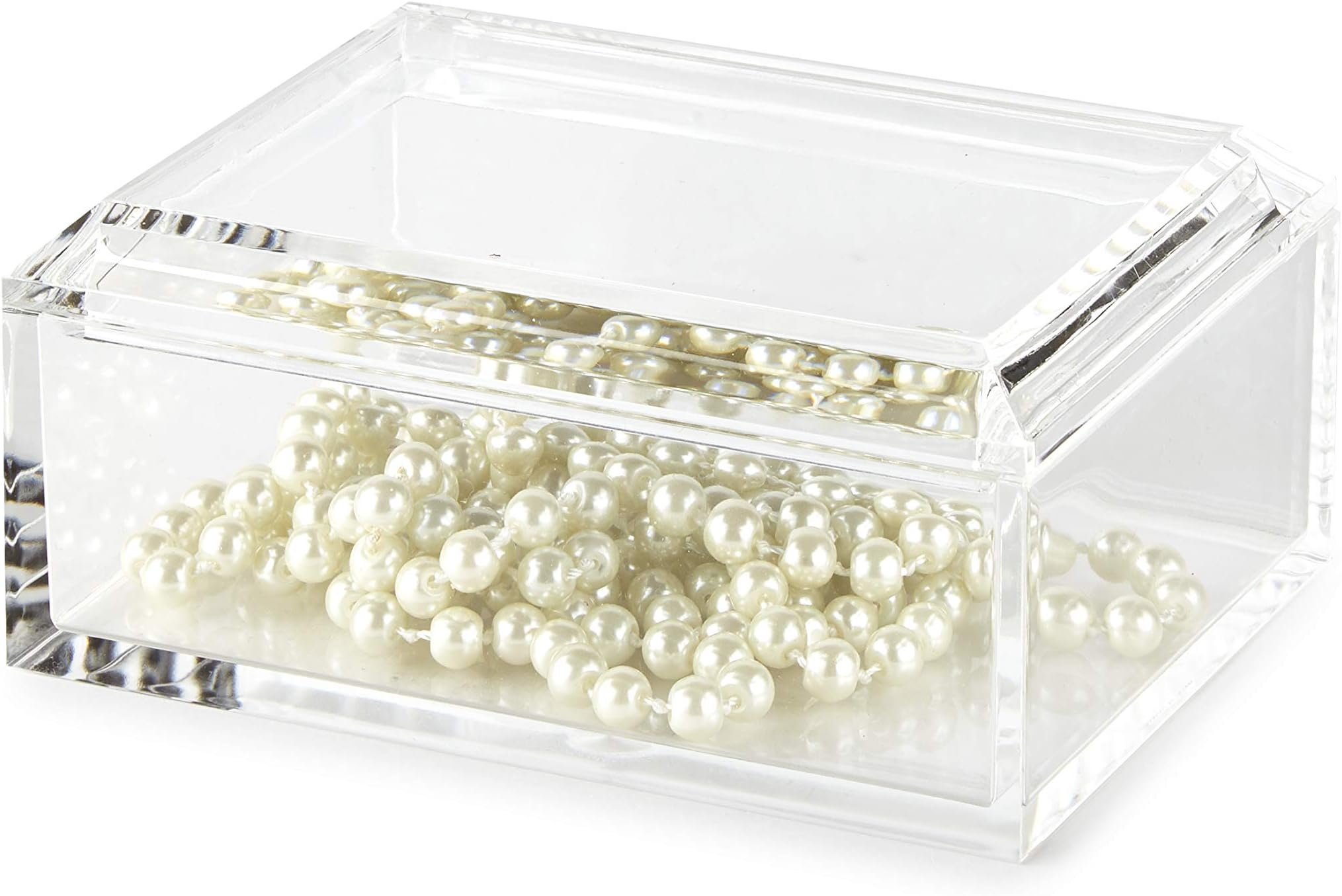 Amazon.com: Huang Acrylic Rectangular Jewelry Box with Lid (4x6 ...