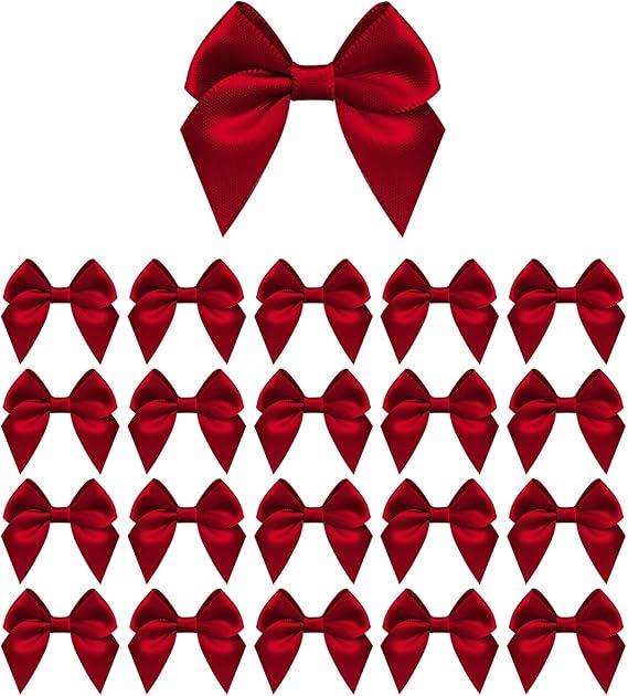 Amazon.com: 100 PCS Bows for Gift Wrapping, 2.75" Satin Ribbon Bows ...